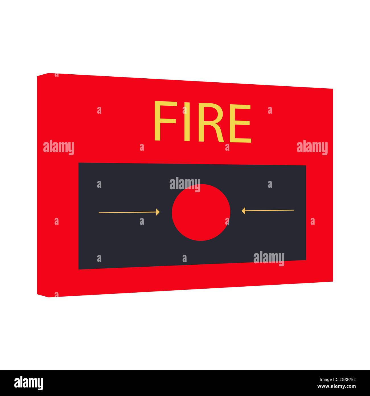 Fire switch safety symbol sign on white background Cut Out Stock Images ...