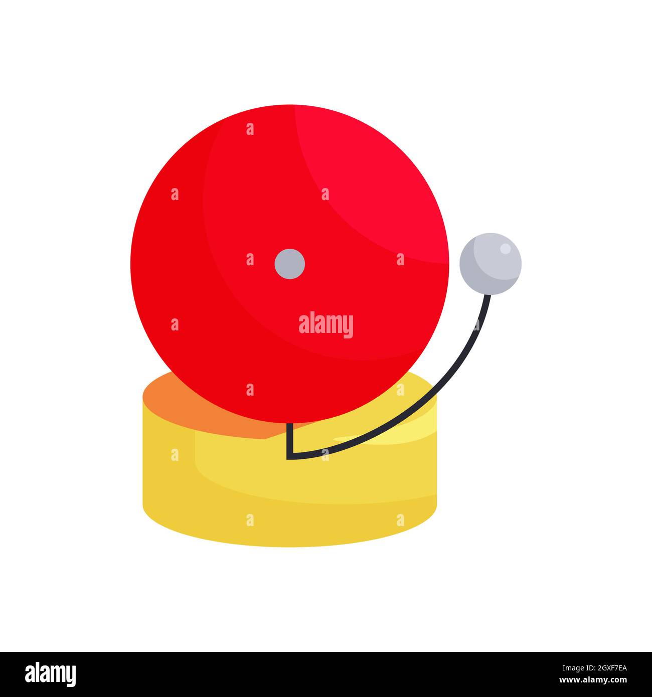 Fire alarm icon in cartoon style on a white background Stock Photo - Alamy