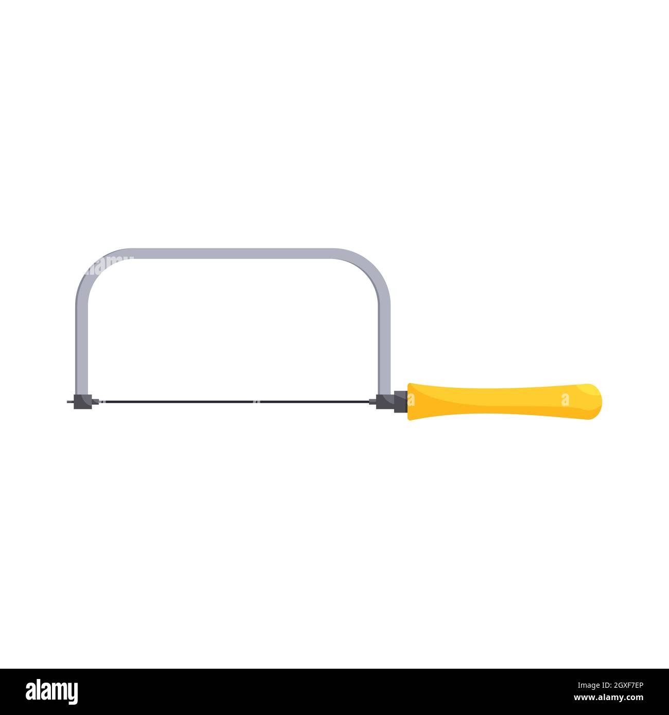 Hacksaw icon in cartoon style on a white background Stock Photo - Alamy