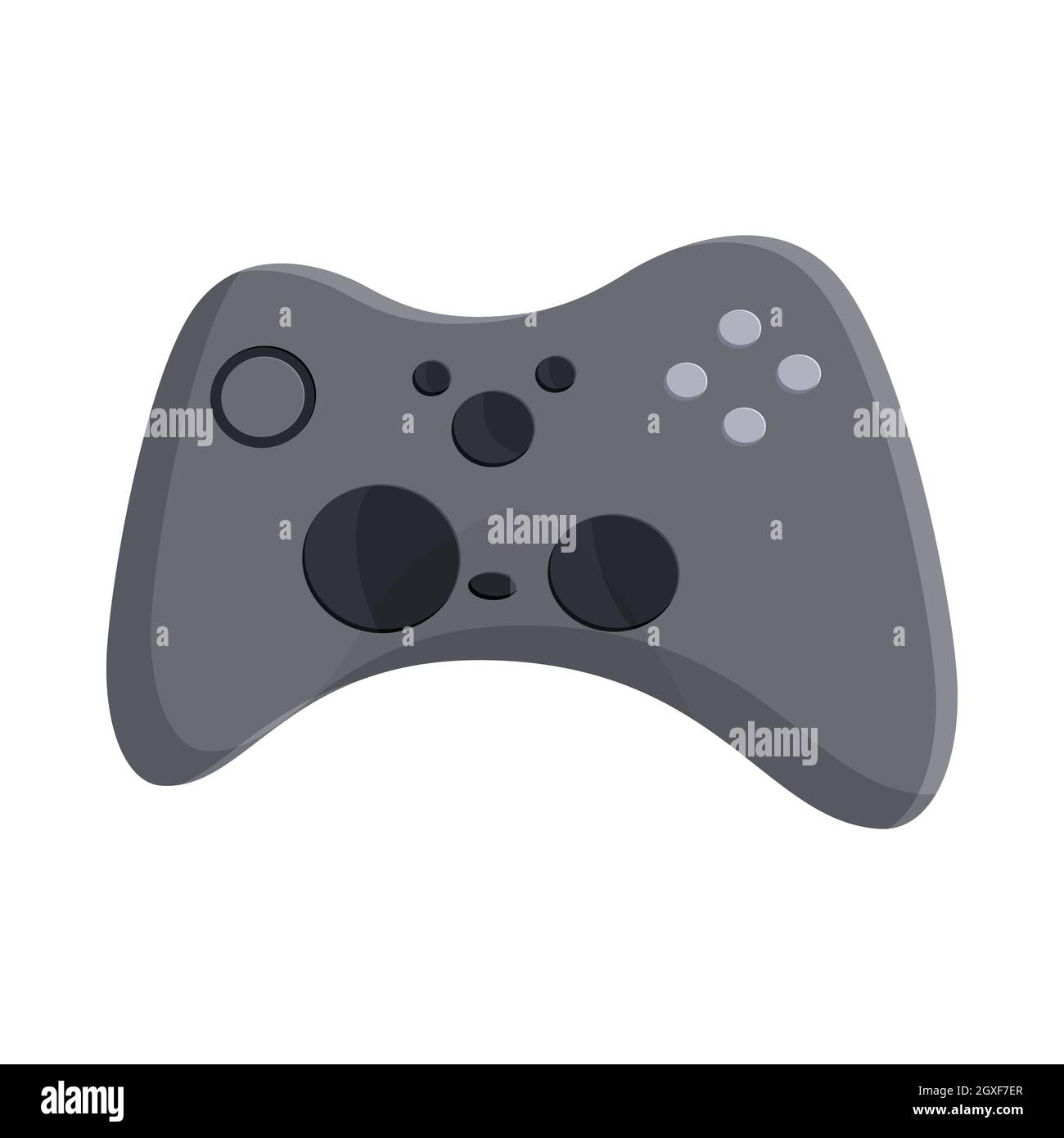 Video game controller icon in cartoon style on a white background Stock ...