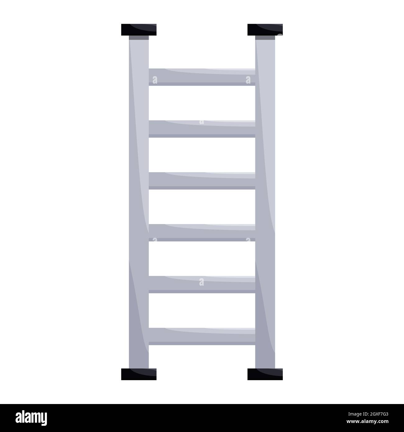 Metal ladder icon in cartoon style on a white background Stock Photo ...