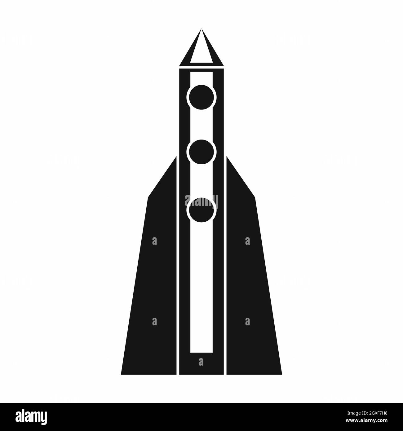 Rocket icon in simple style for any design Stock Photo - Alamy