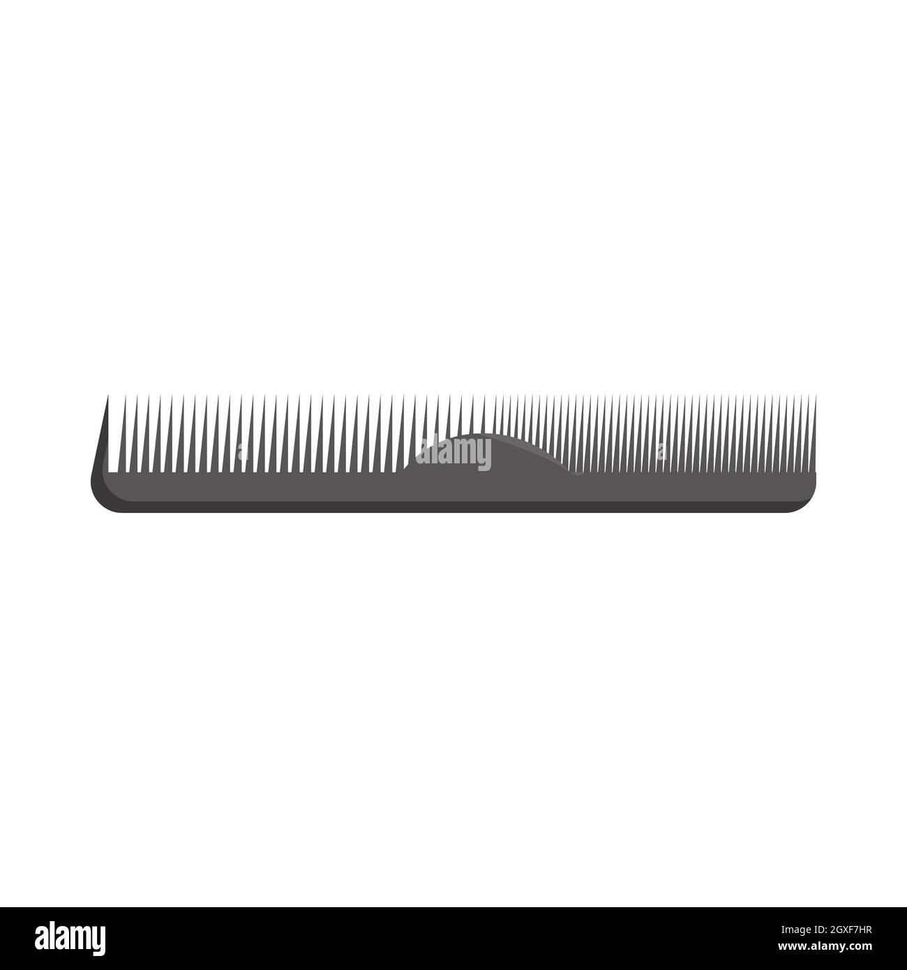 Black plastic comb icon in cartoon style on a white background Stock ...