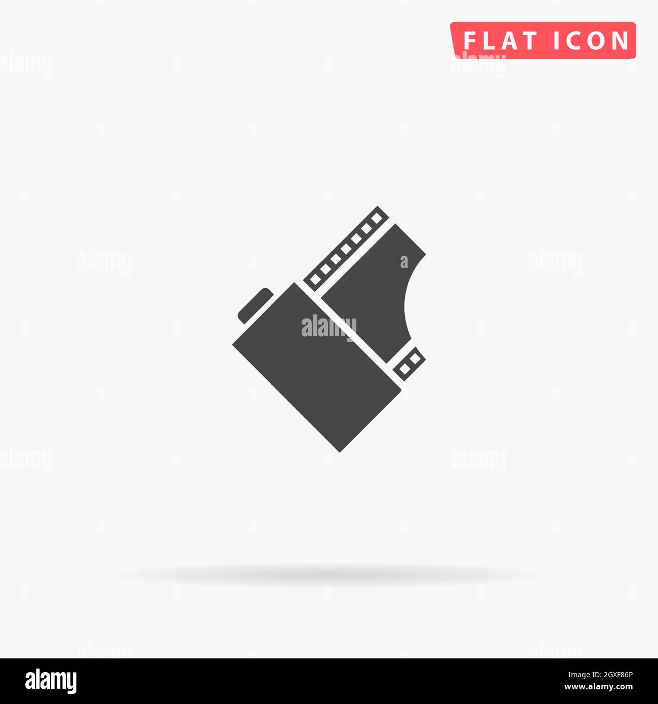 Photographic Film flat vector icon. Hand drawn style design ...