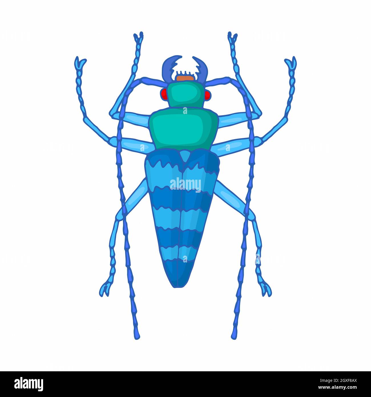 Insect bug icon in cartoon style isolated on white background Stock ...