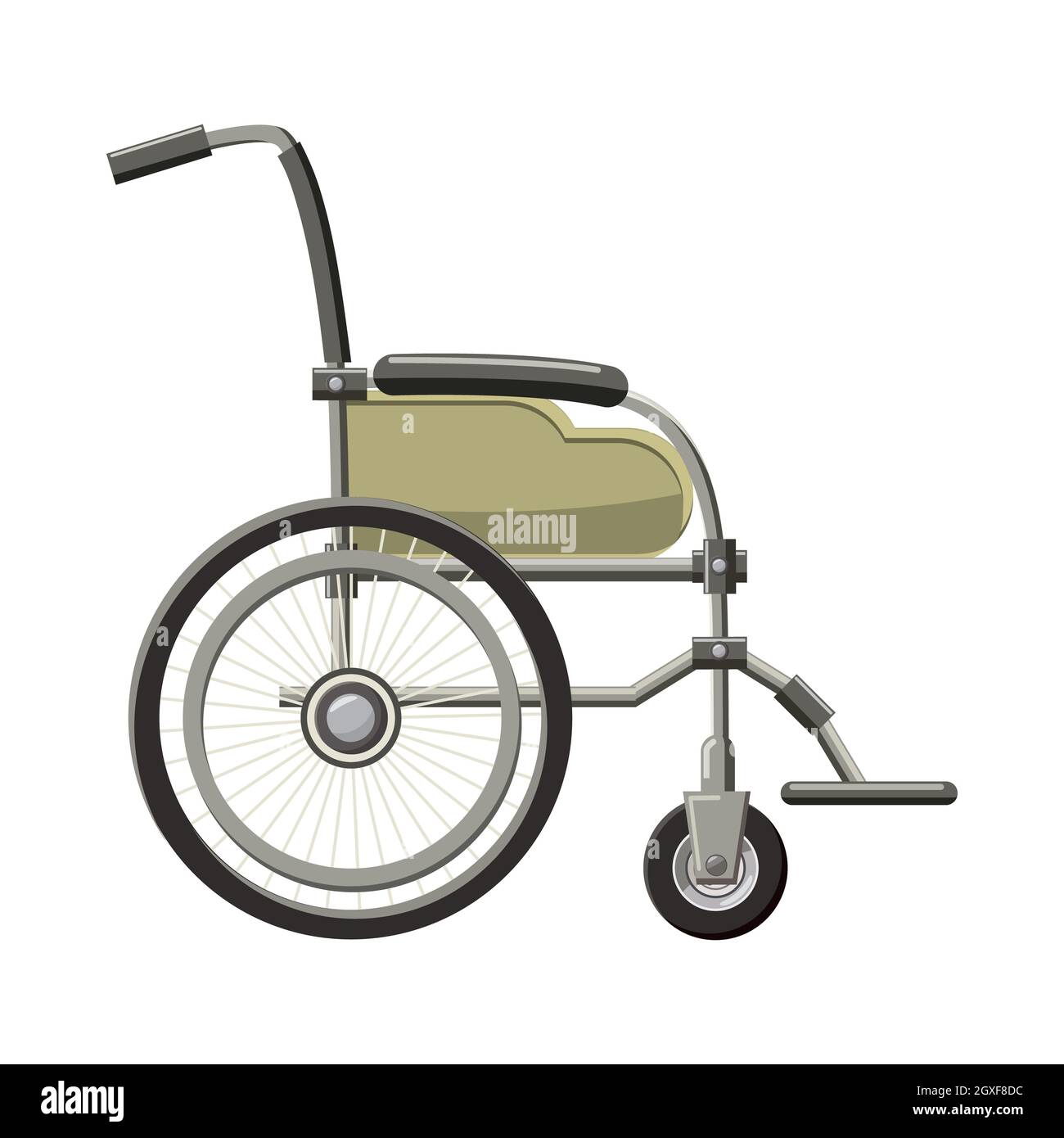 Cartoon Wheelchair Front View