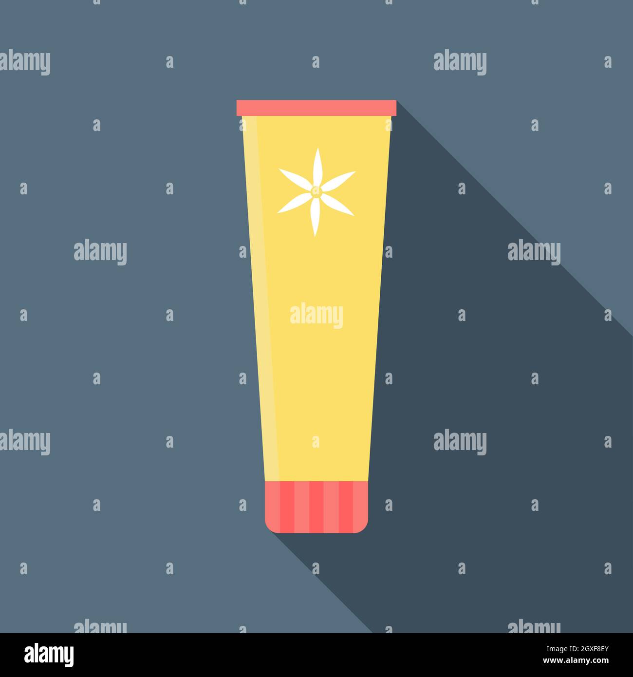 Cosmetic tube icon in flat style on a grey background Stock Photo - Alamy