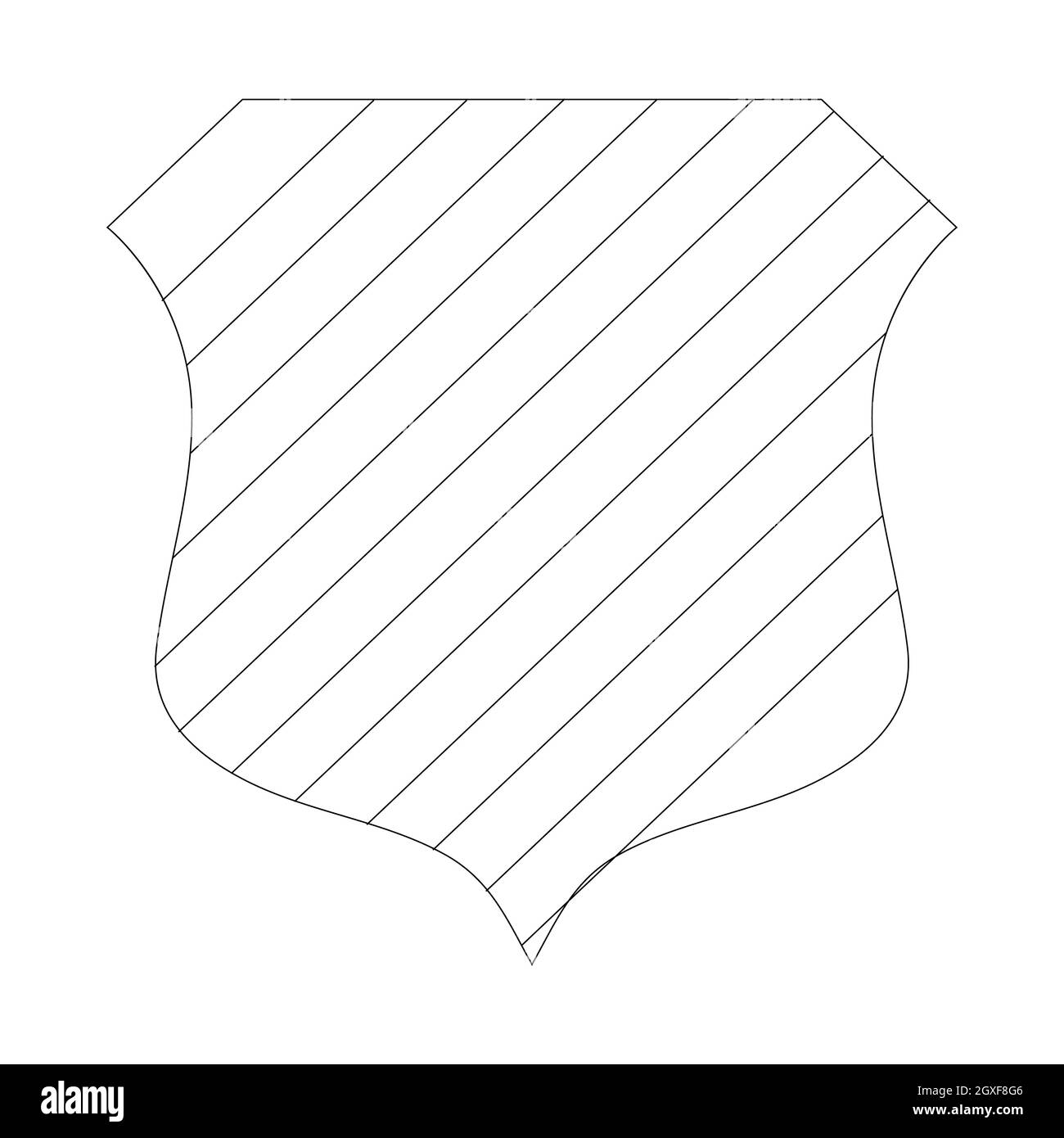 Shield icon in outline style isolated on white background Stock Photo ...