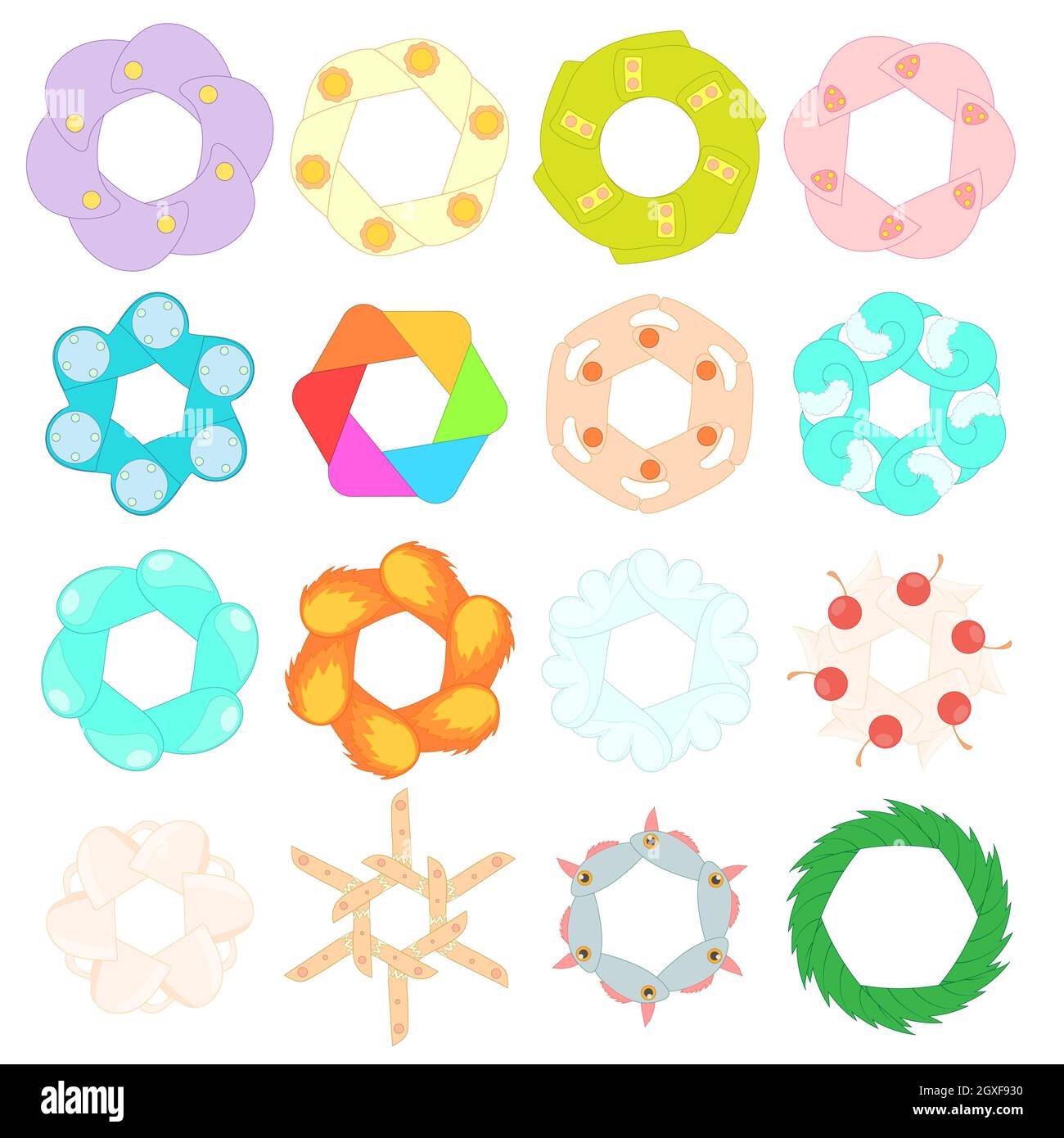 Photo diaphragm set in cartoon style isolated on white background Stock ...