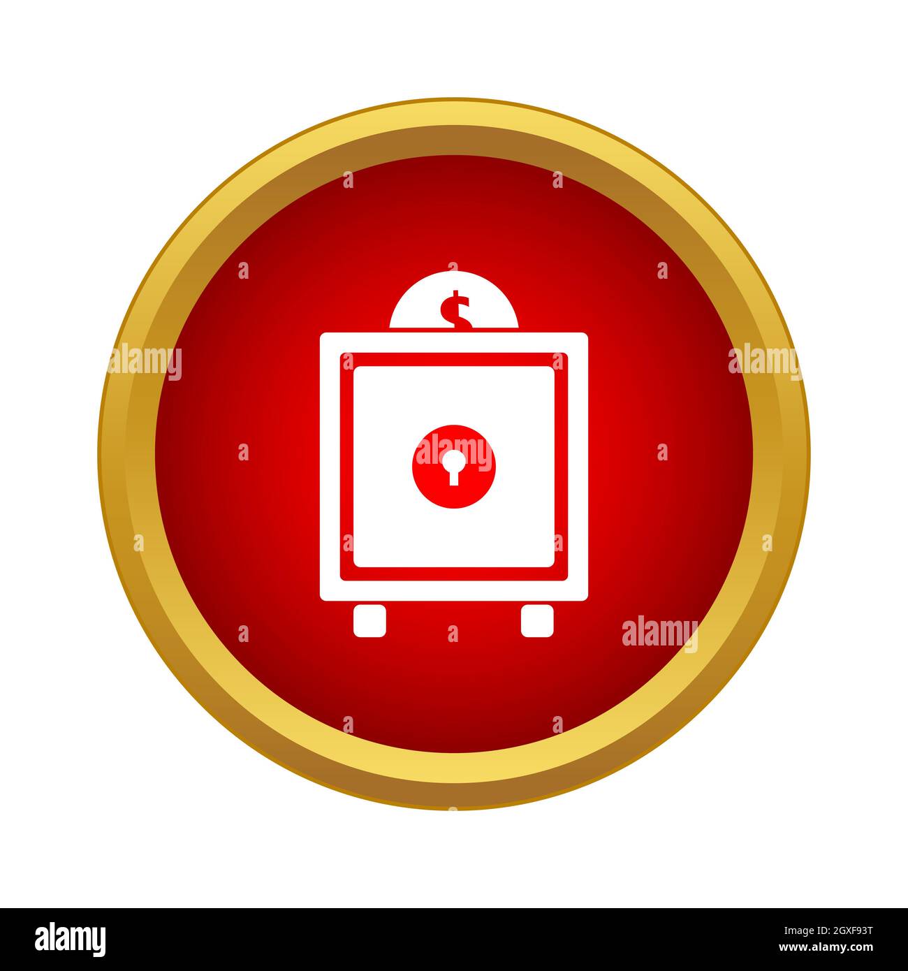 Safe icon in simple style isolated on white background Stock Photo - Alamy