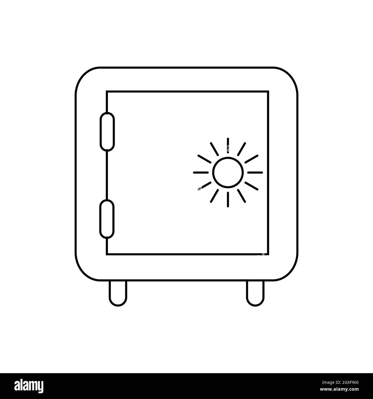 Safe icon outline style Black and White Stock Photos & Images - Alamy