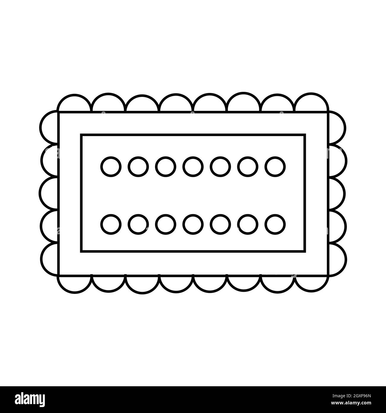 Cookie icon in outline style on a white background Stock Photo - Alamy