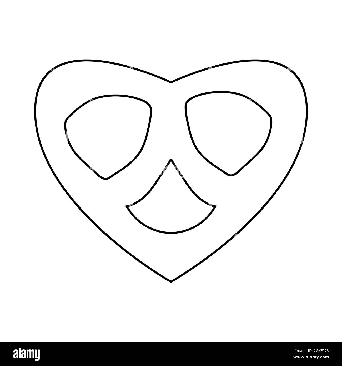 Pretzel outline icon on Cut Out Stock Images & Pictures - Alamy