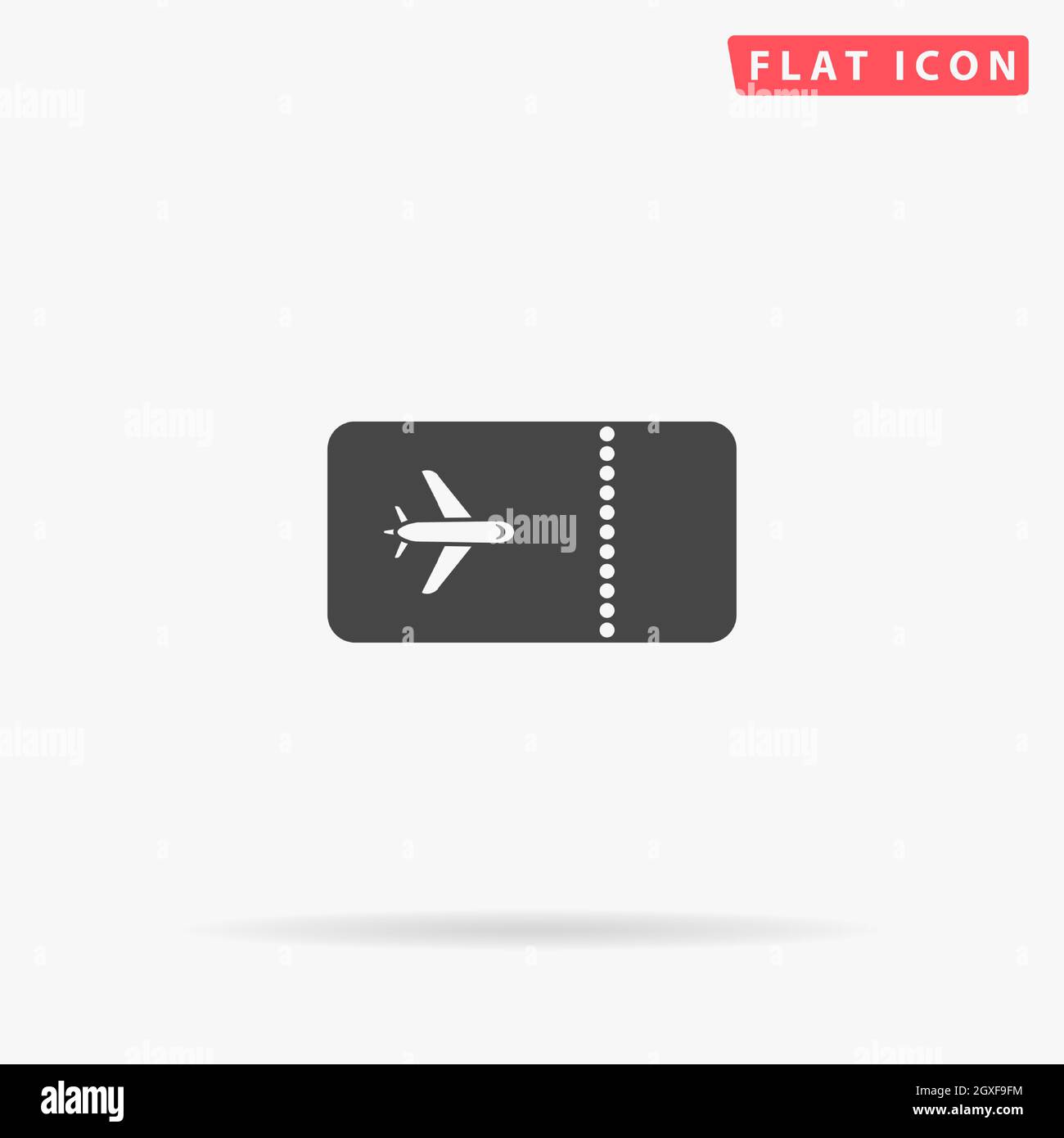 Ticket flat vector icon. Hand drawn style design illustrations Stock ...