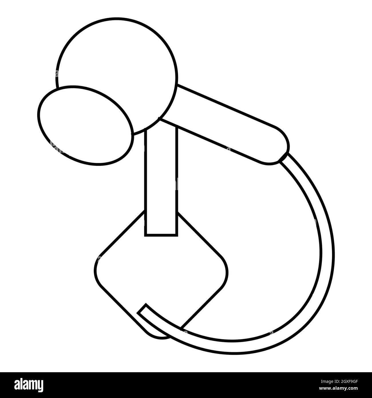 Barcode scanner icon in outline style on a white background Stock Photo ...