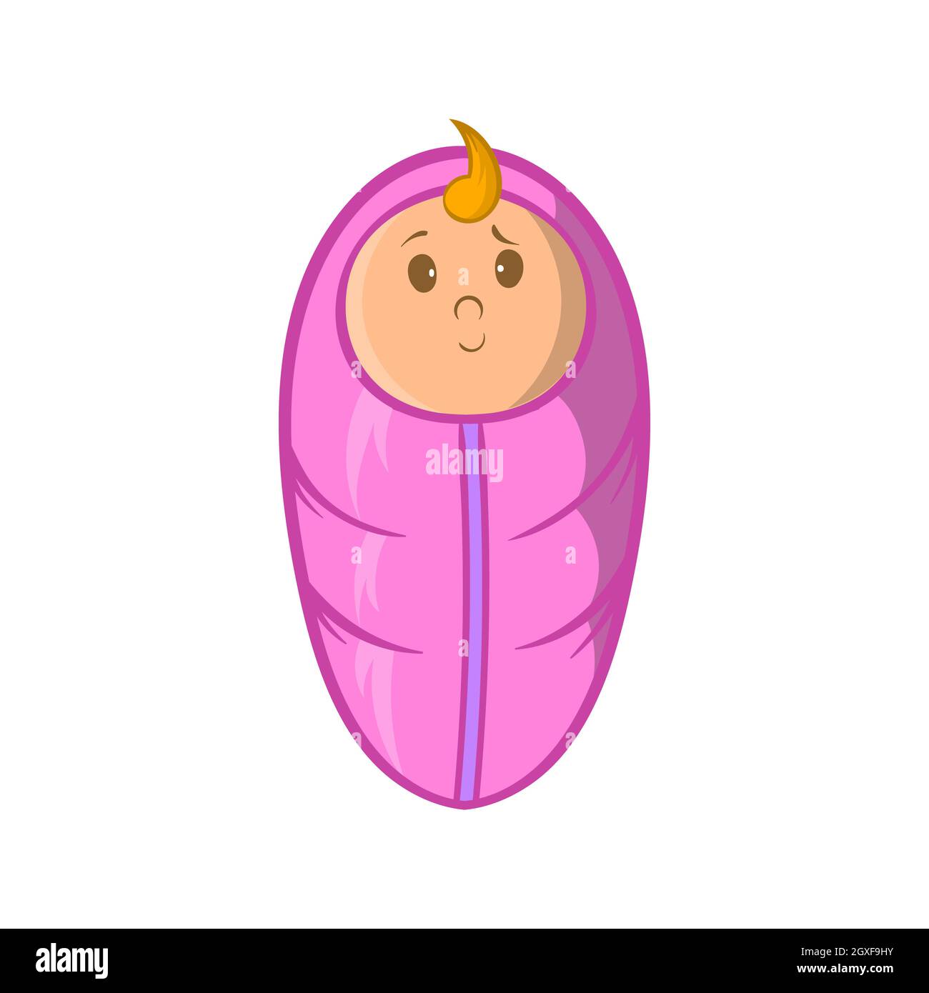 Baby icon in cartoon style isolated on white background. Children ...