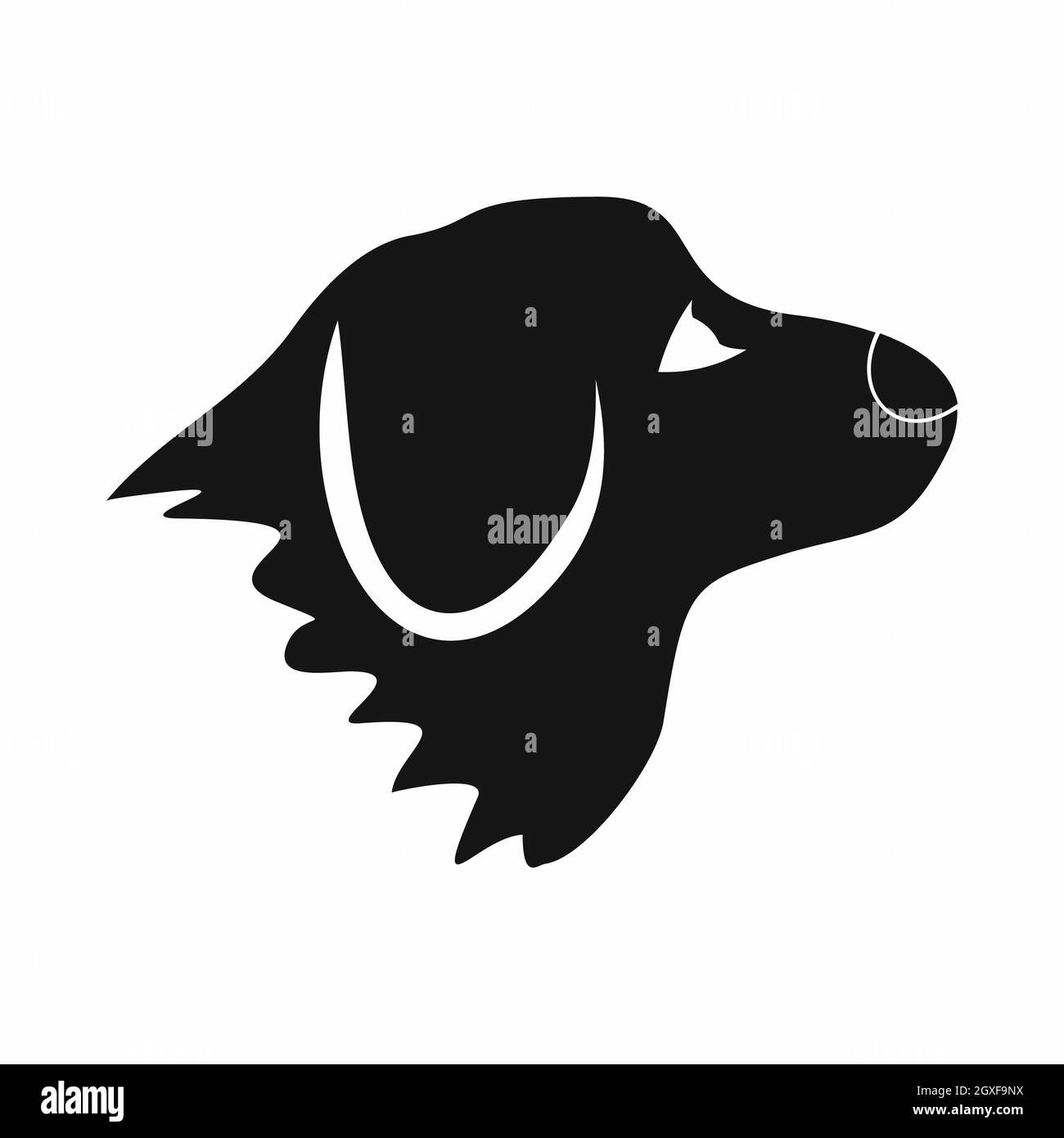 Retriever dog icon in simple style isolated on white background ...