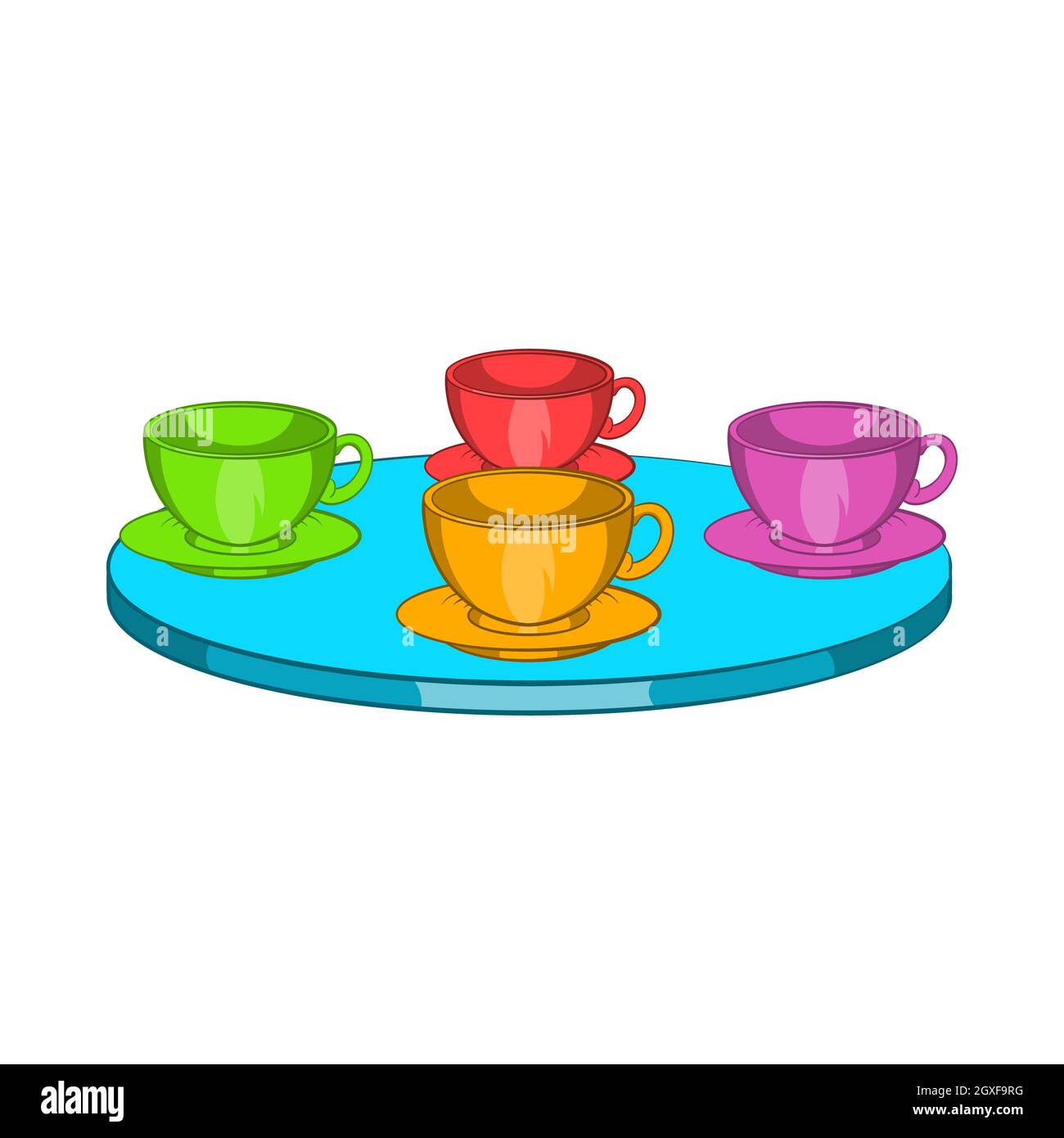 Cups in a circle Cut Out Stock Images & Pictures - Alamy