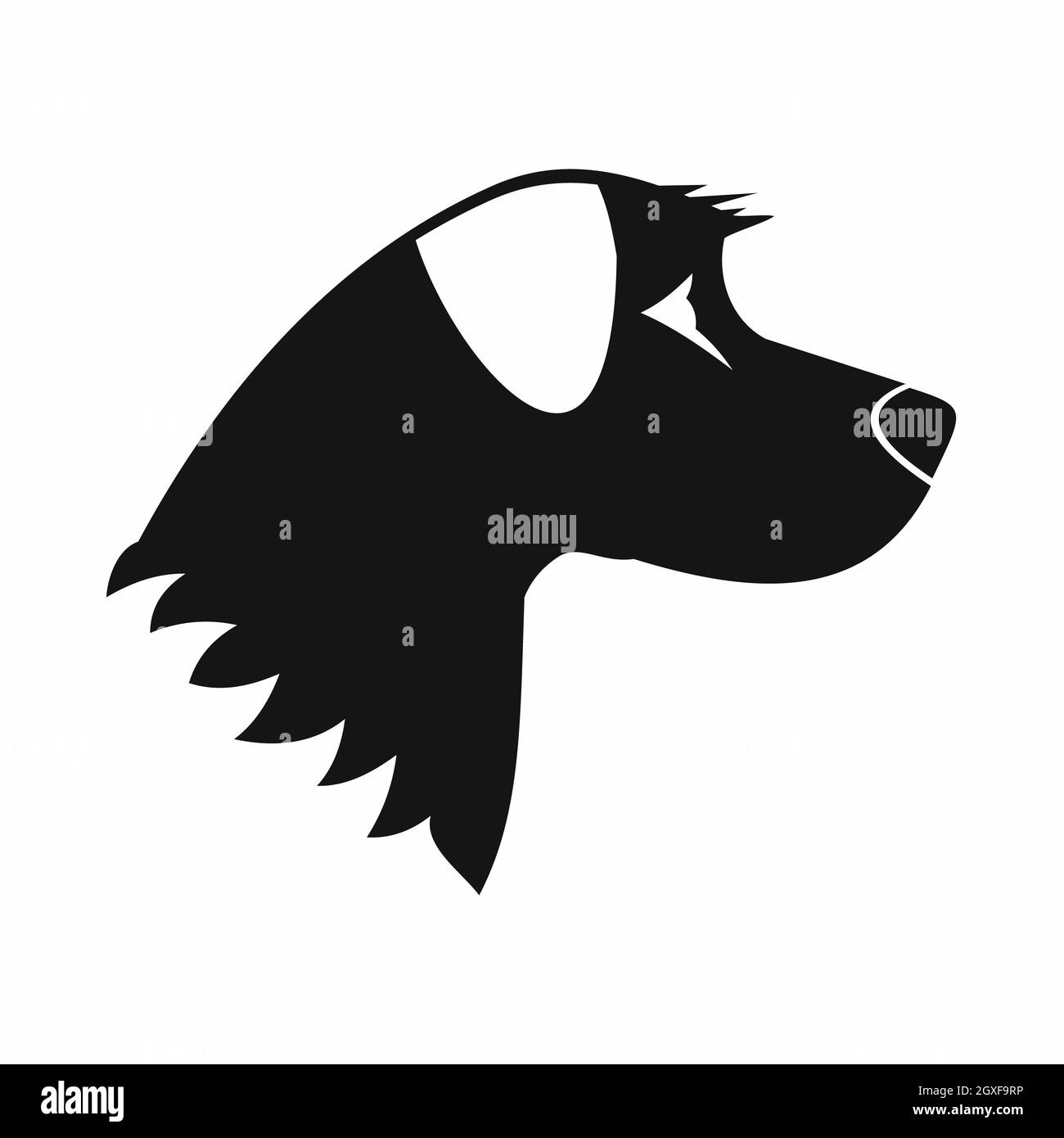 Dog icon in simple style isolated on white background. Animals symbol ...