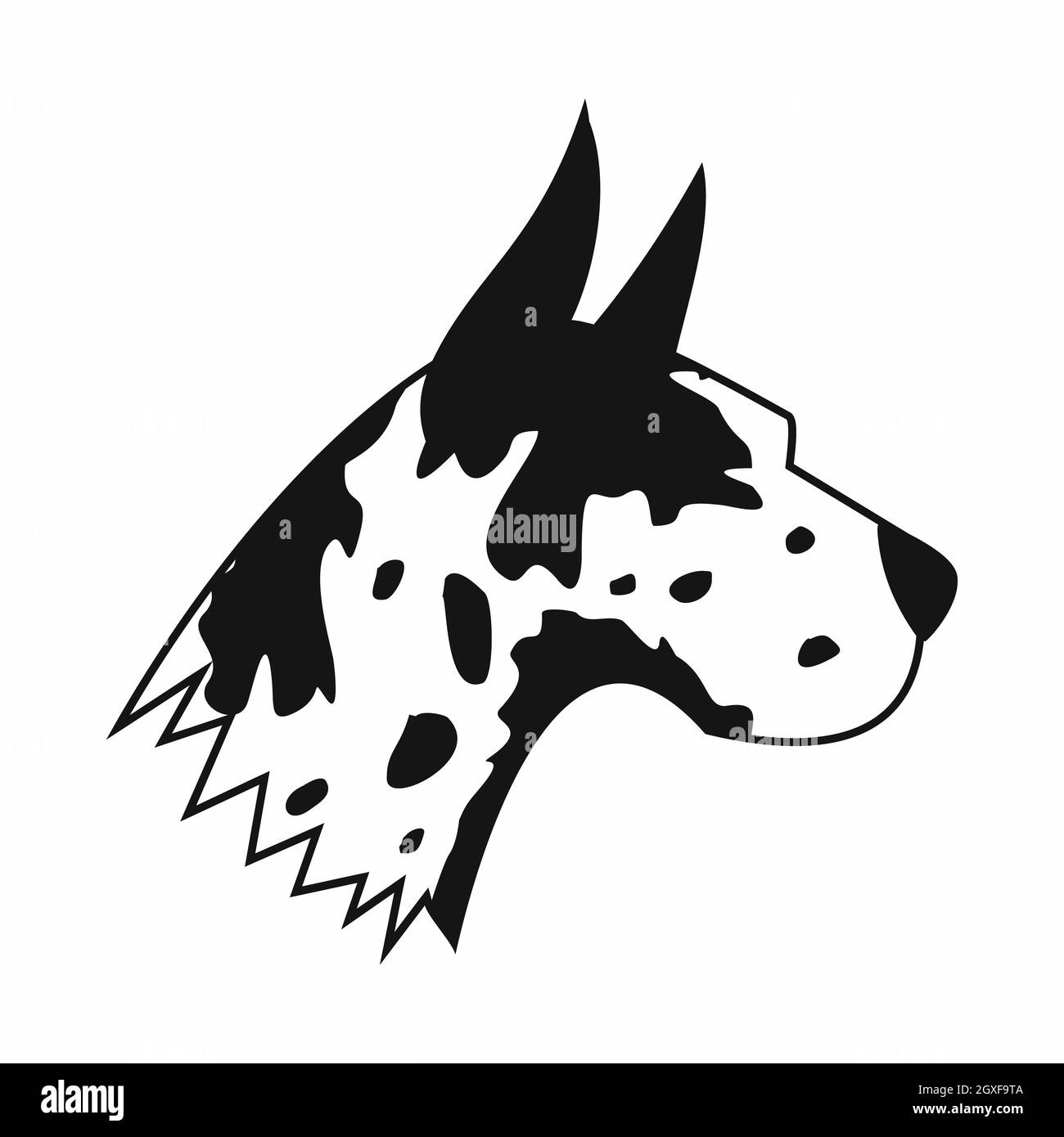 Great dane dog icon in simple style isolated on white background ...