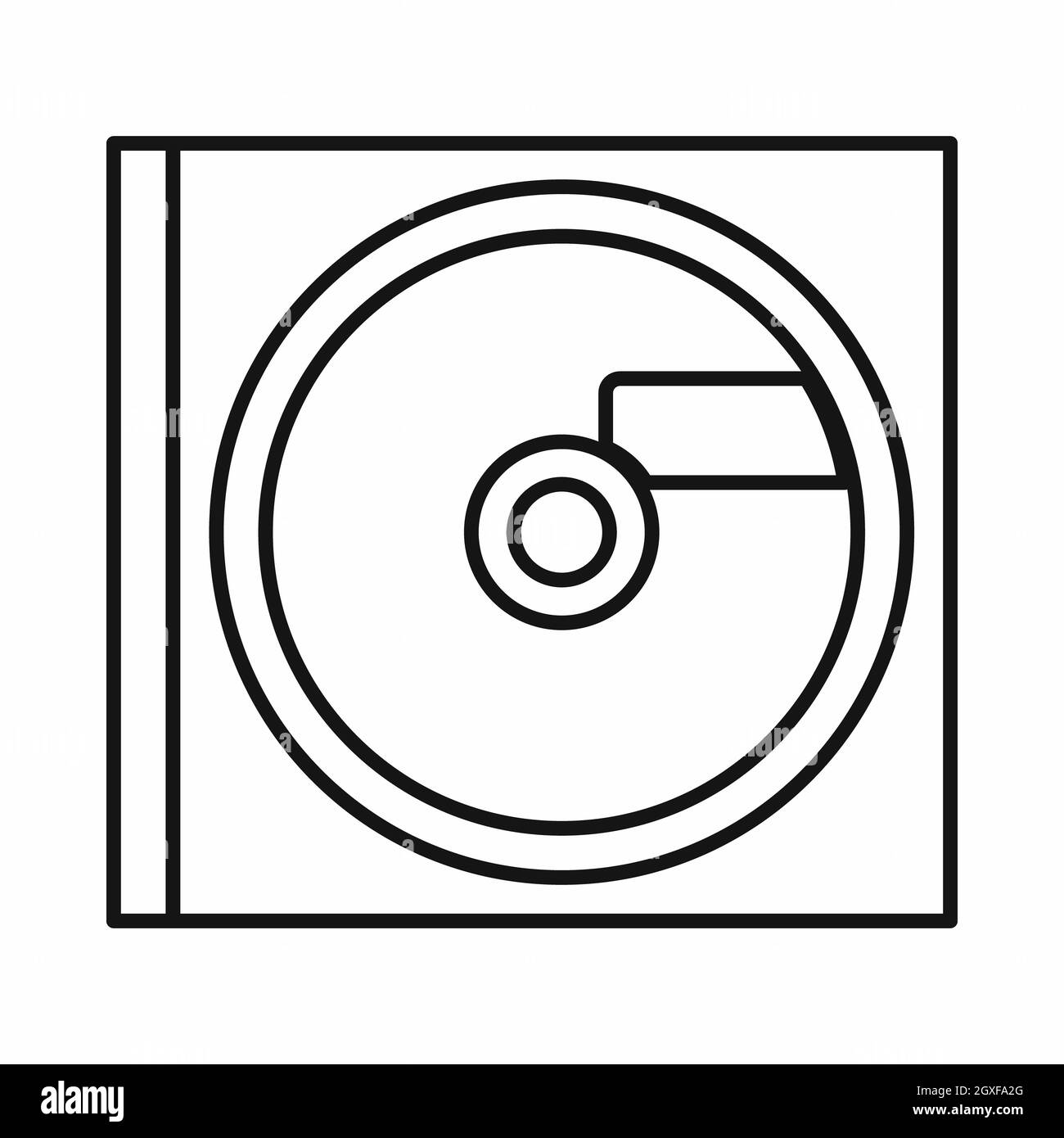 CD icon in outline style isolated on white background Stock Photo - Alamy