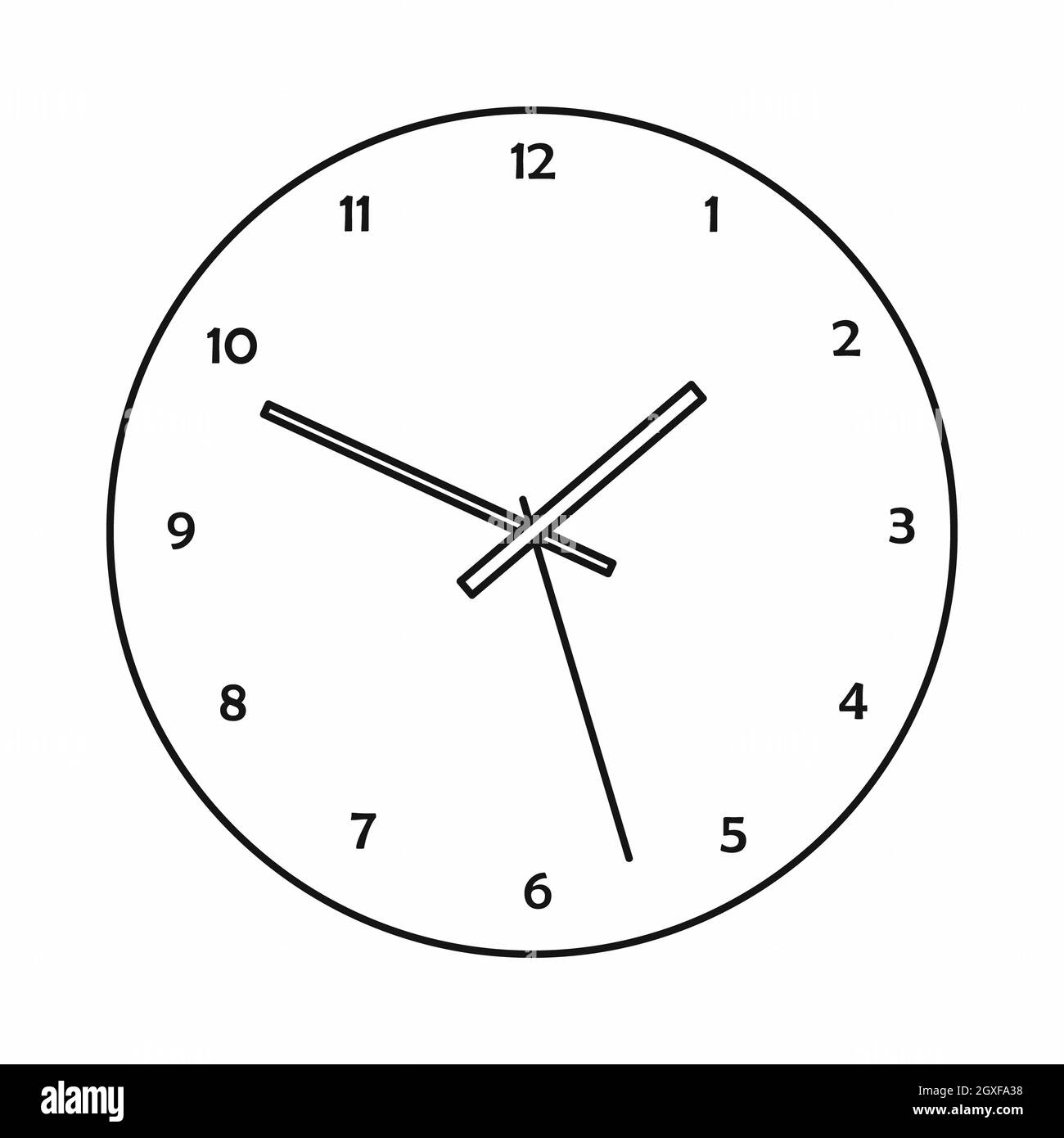 Watch icon in outline style isolated on white background Stock Photo ...