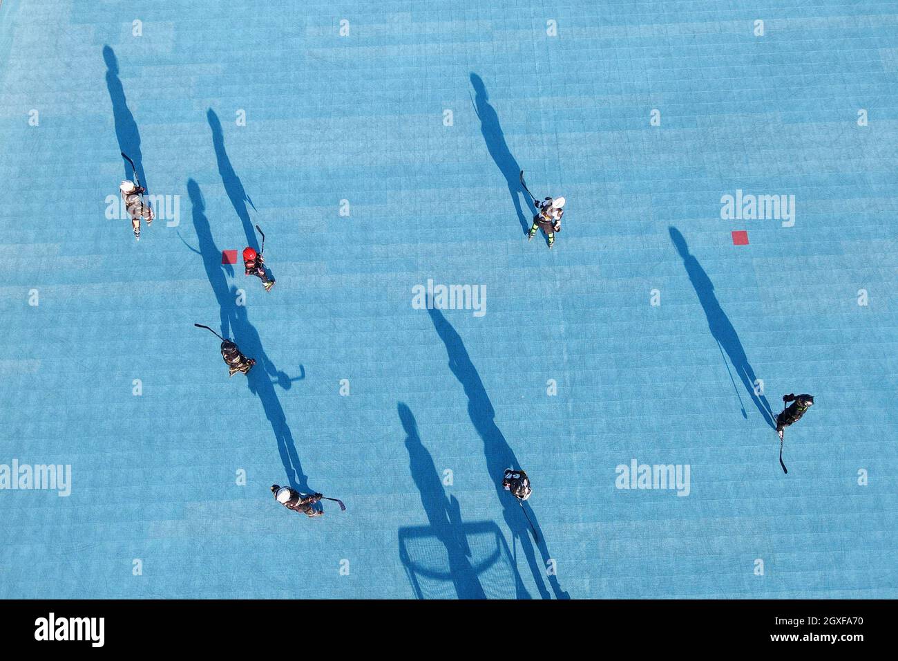 RUGAO, CHINA - OCTOBER 5, 2021 - Aerial photography of citizens in ...