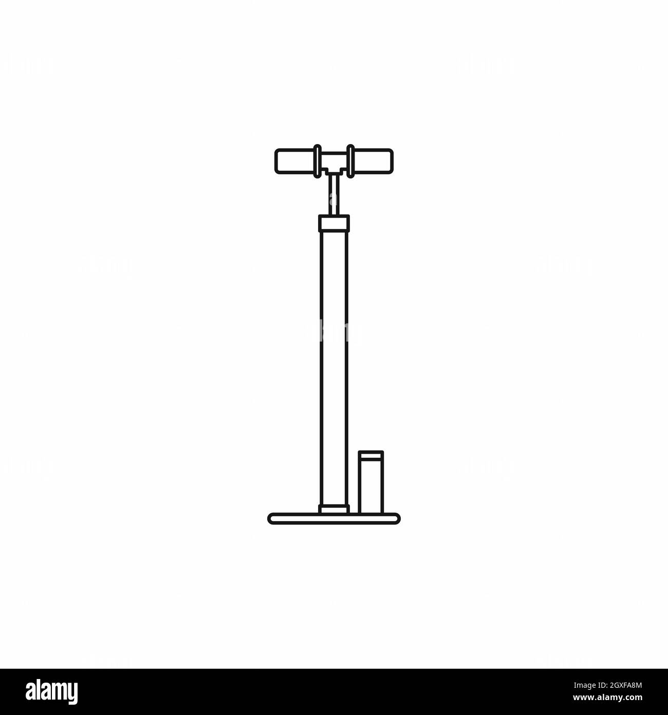Bicycle pump icon in outline style isolated on white background Stock ...