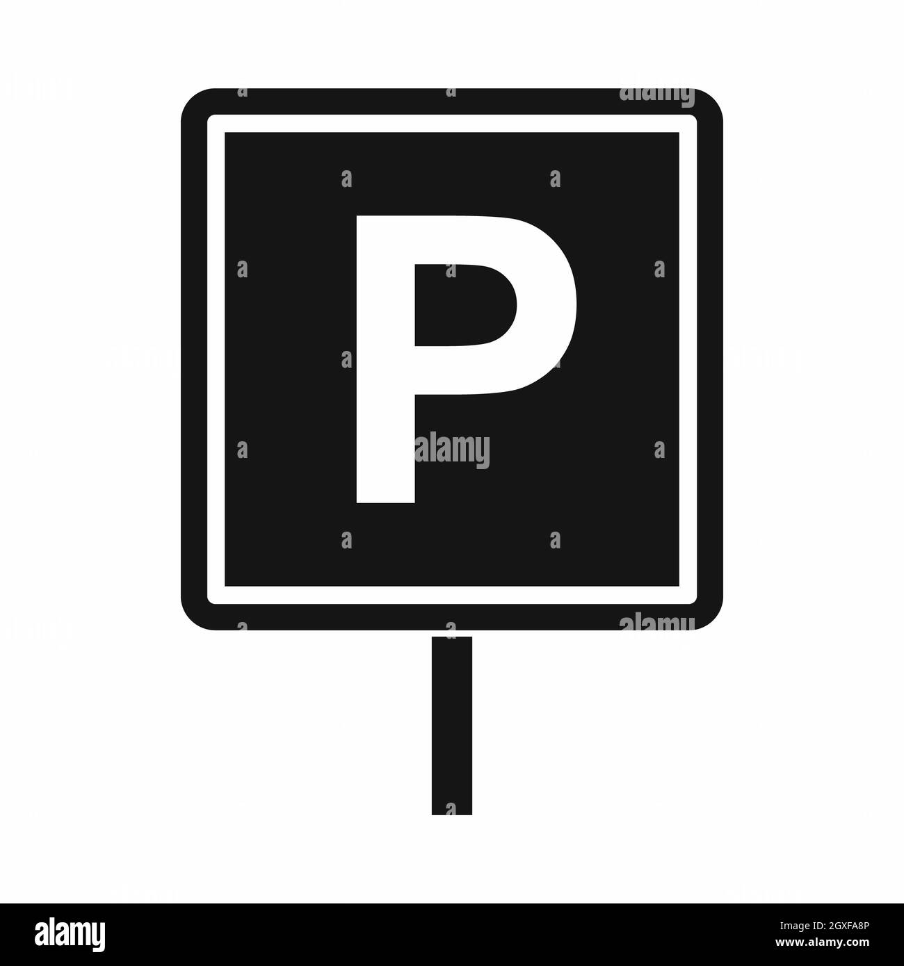 Parking sign icon in simple style isolated on white background Stock ...