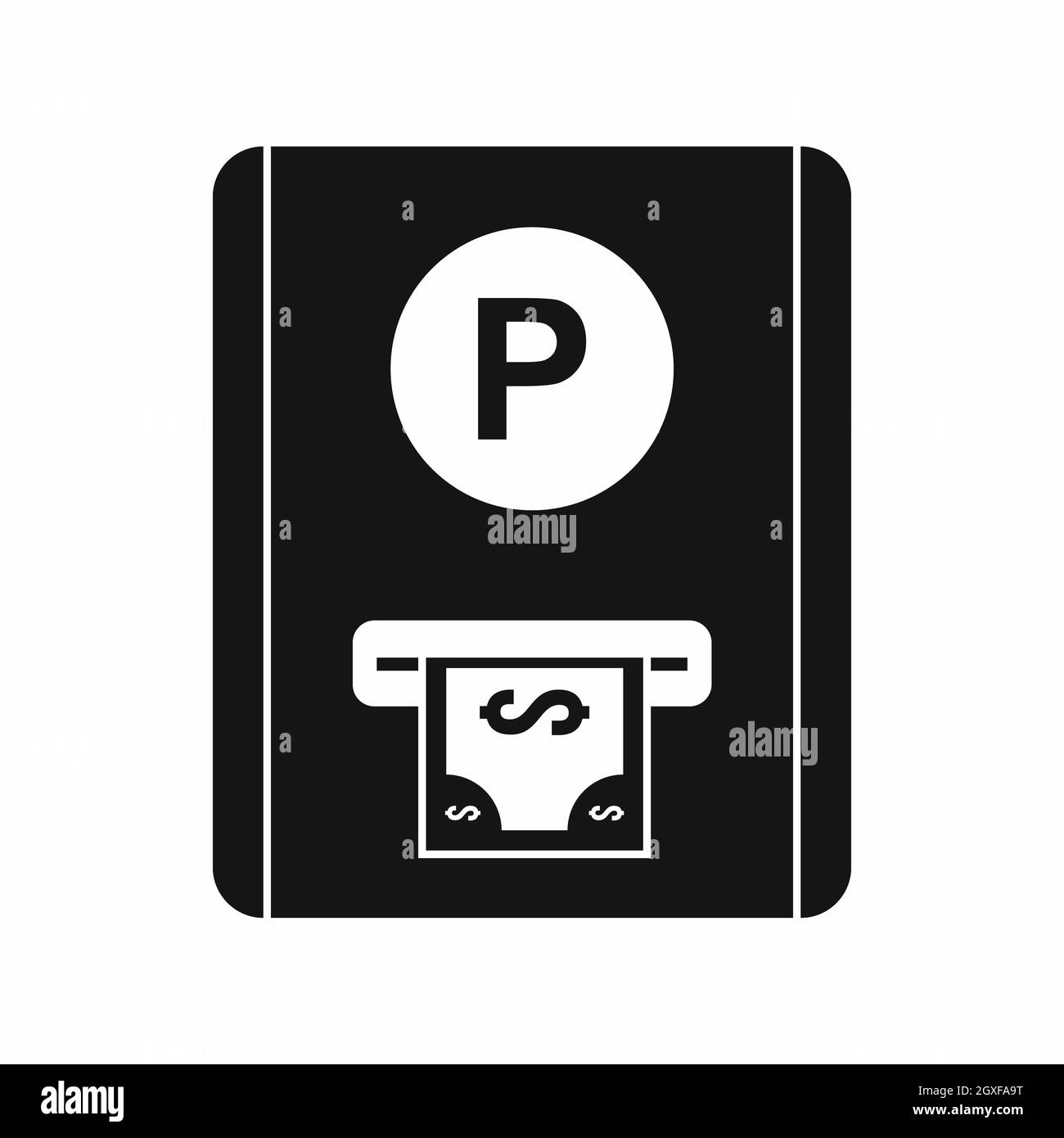 Parking fee icon in simple style isolated on white background Stock ...