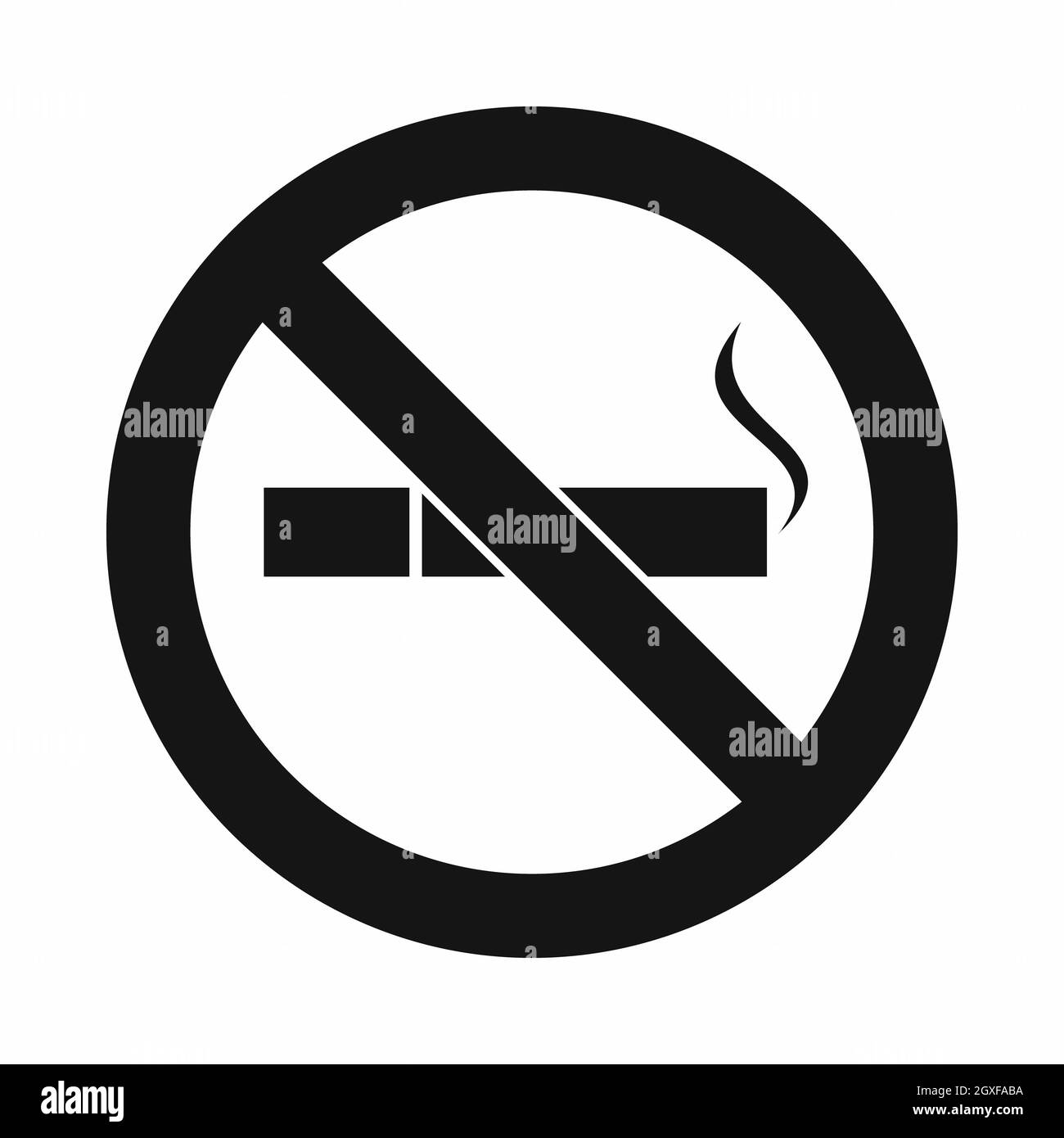 No smoking sign icon in simple style isolated on white background Stock ...