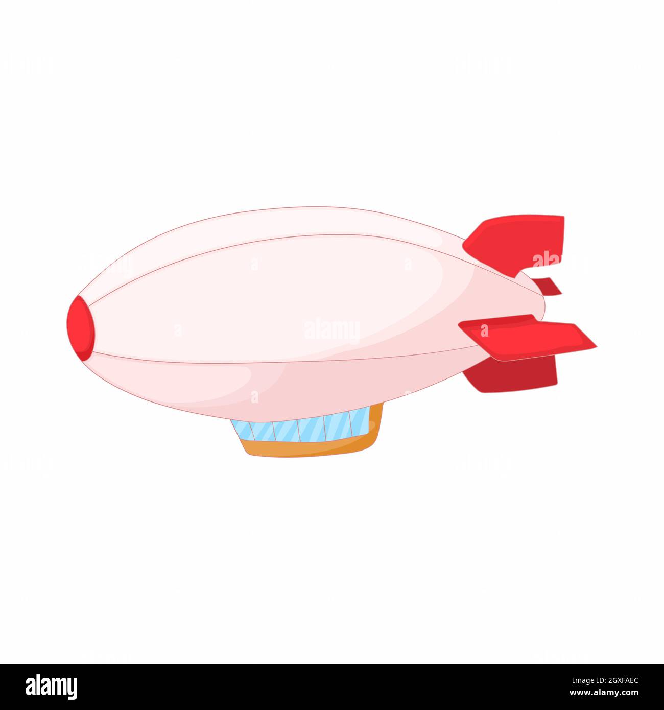 Airship icon in cartoon style on a white background Stock Photo - Alamy