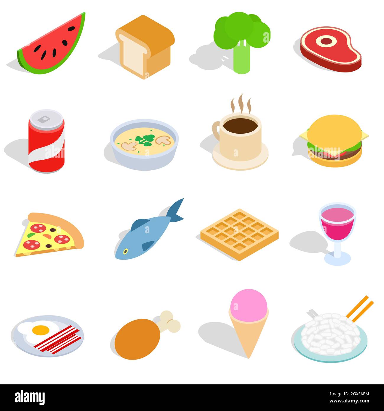 3d Food Icons