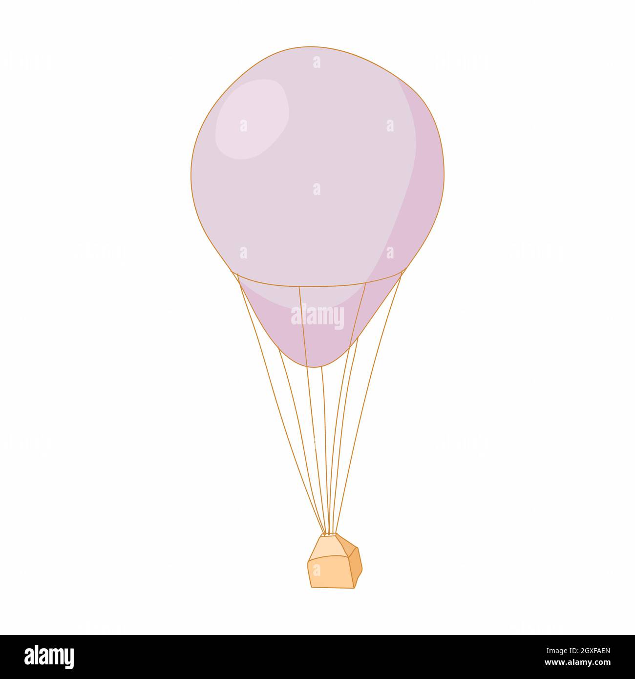 Parachute icon in cartoon style on a white background Stock Photo - Alamy