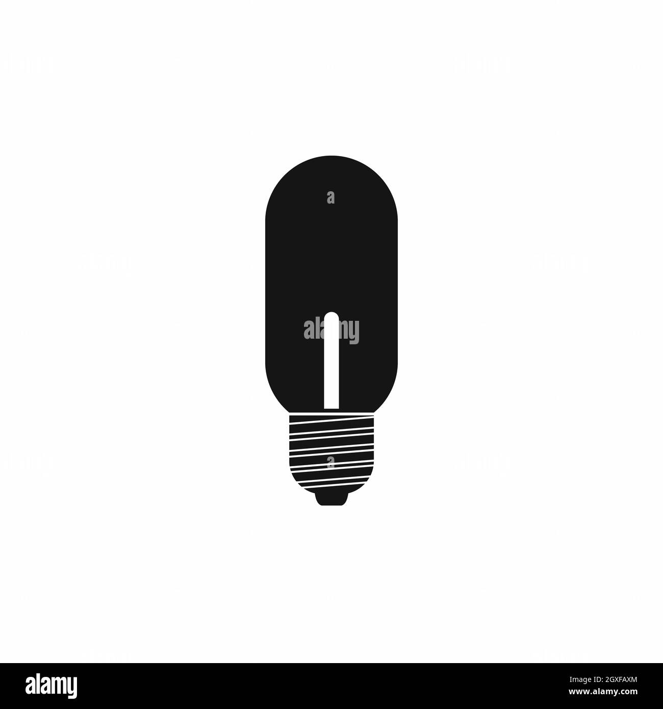 Light bulb icon in simple style isolated on white background Stock ...