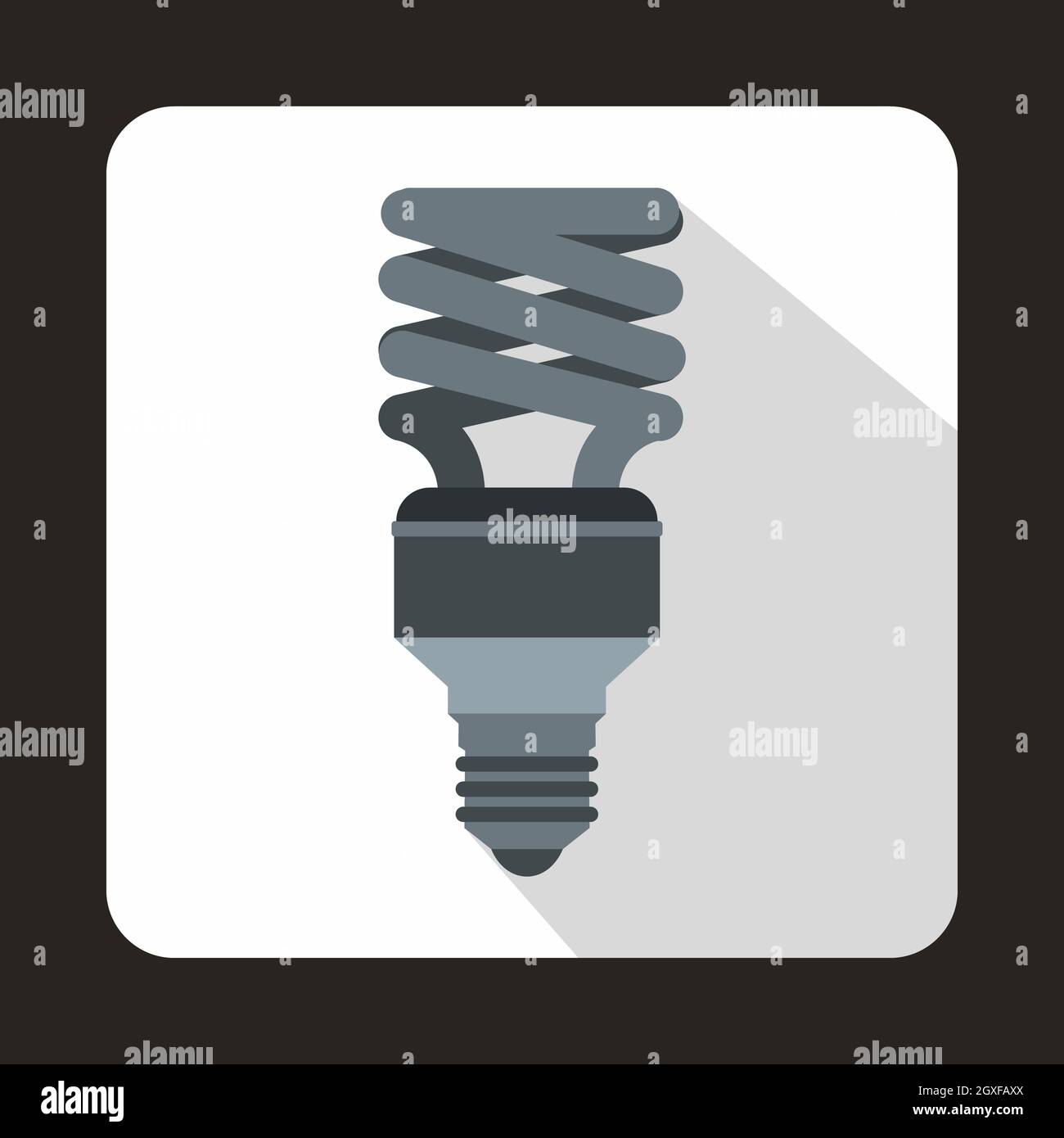 Energy saving bulb icon in flat style on a white background Stock Photo ...