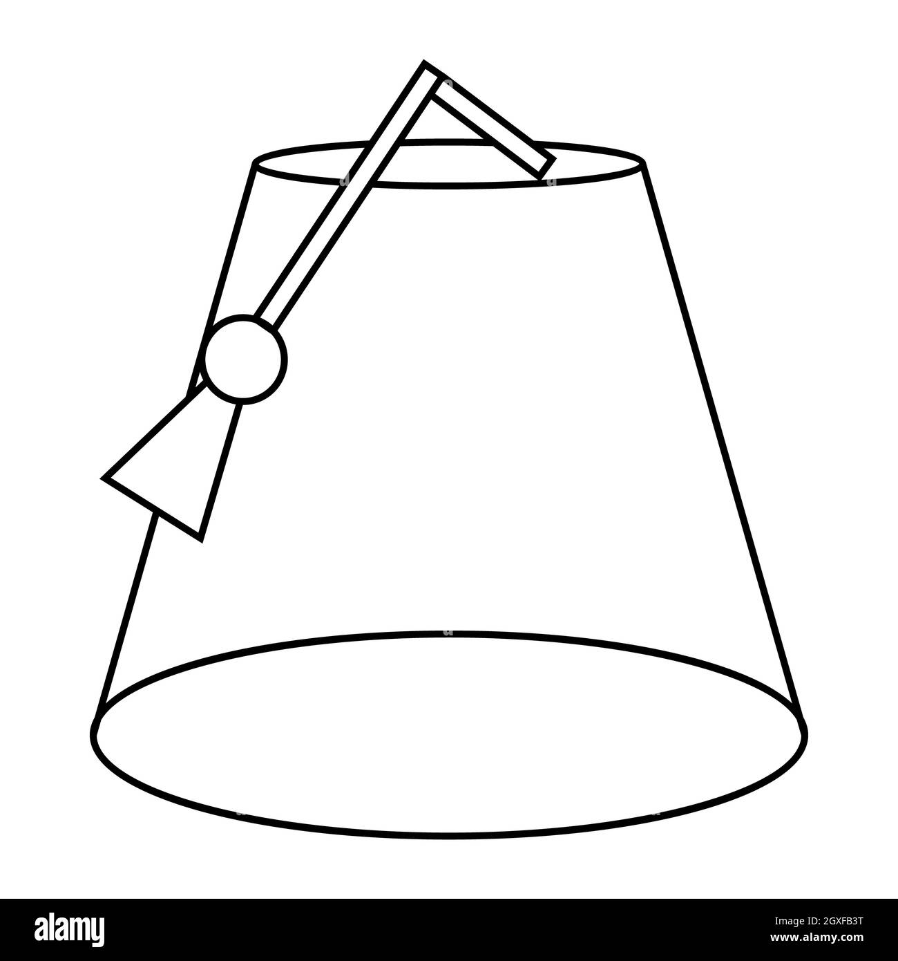 Turkish hat, fez icon in outline style on a white background Stock ...