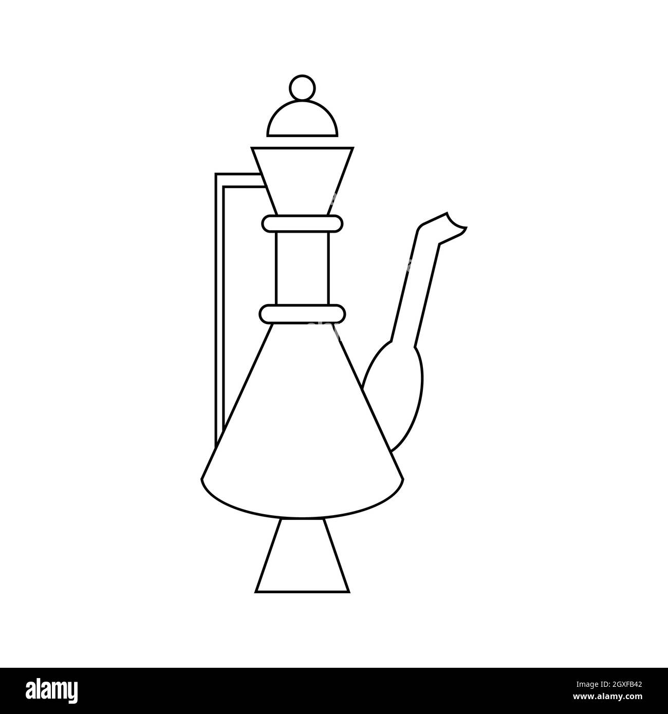 Turkish teapot icon in outline style on a white background Stock Photo ...