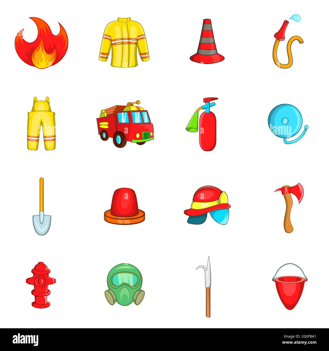 Cartoon fire truck hi-res stock photography and images - Alamy