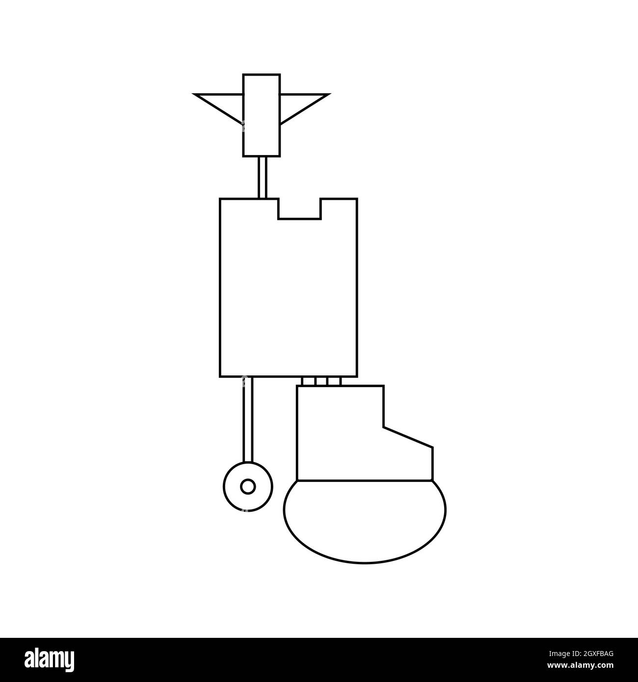 Waste processing plant icon in outline style isolated on white ...