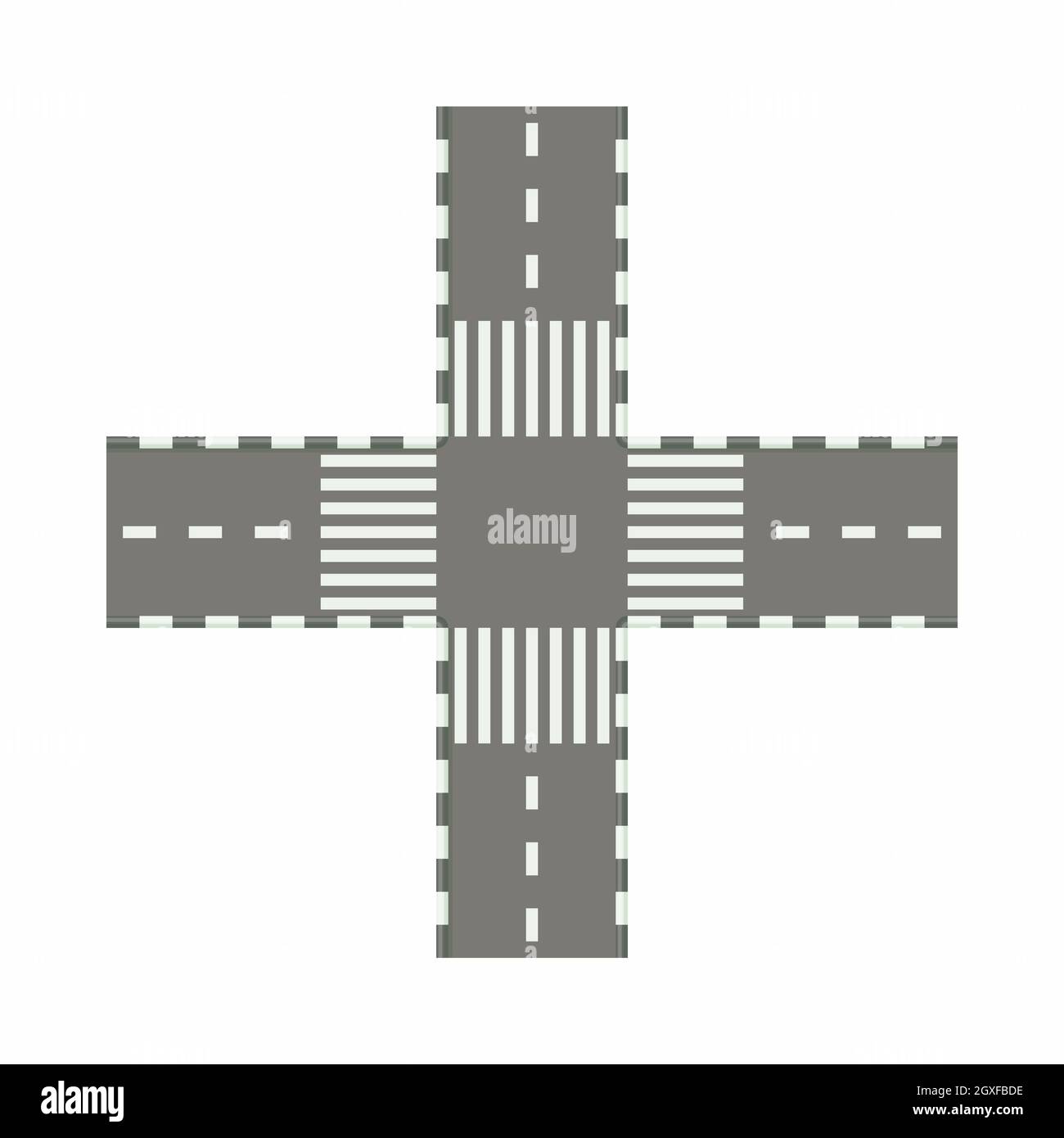Empty road intersection icon cartoon hi-res stock photography and ...