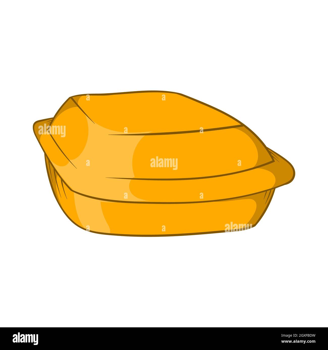 Food container icon in cartoon style isolated on white background. Food ...