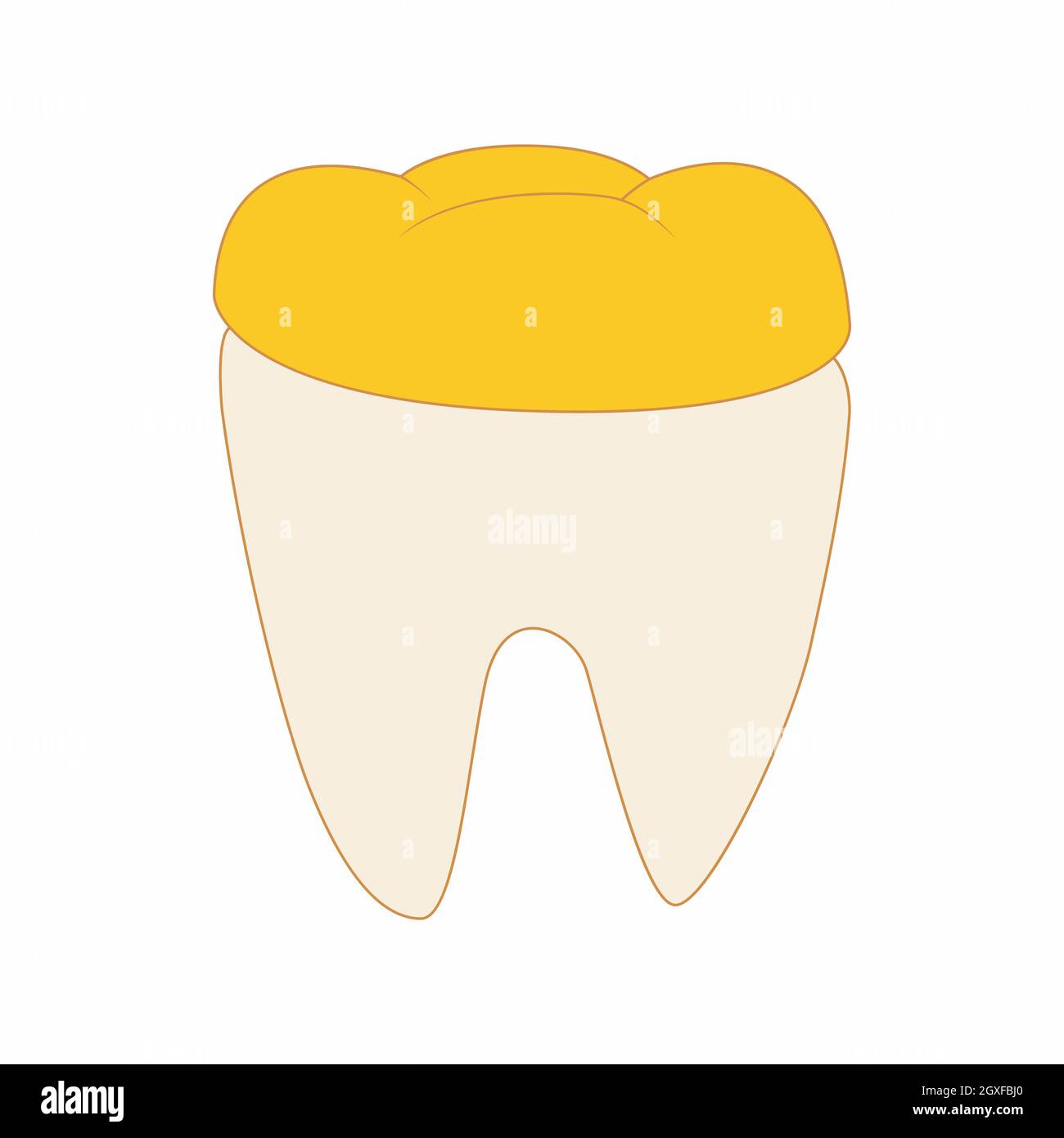 Gold Crown Tooth Drawing