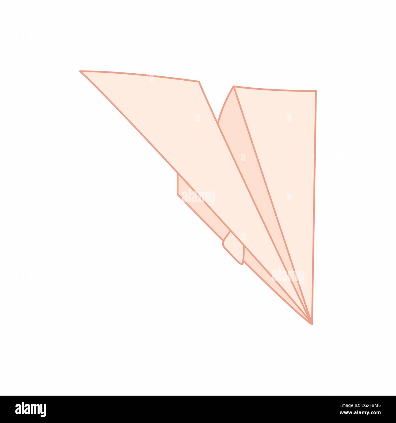 Paper plane icon in cartoon style isolated on white background. Paper ...