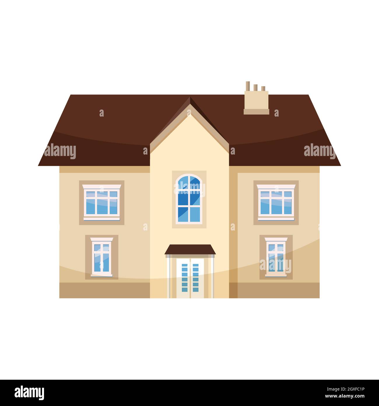 Two storey house icon icon cartoon hi-res stock photography and images ...