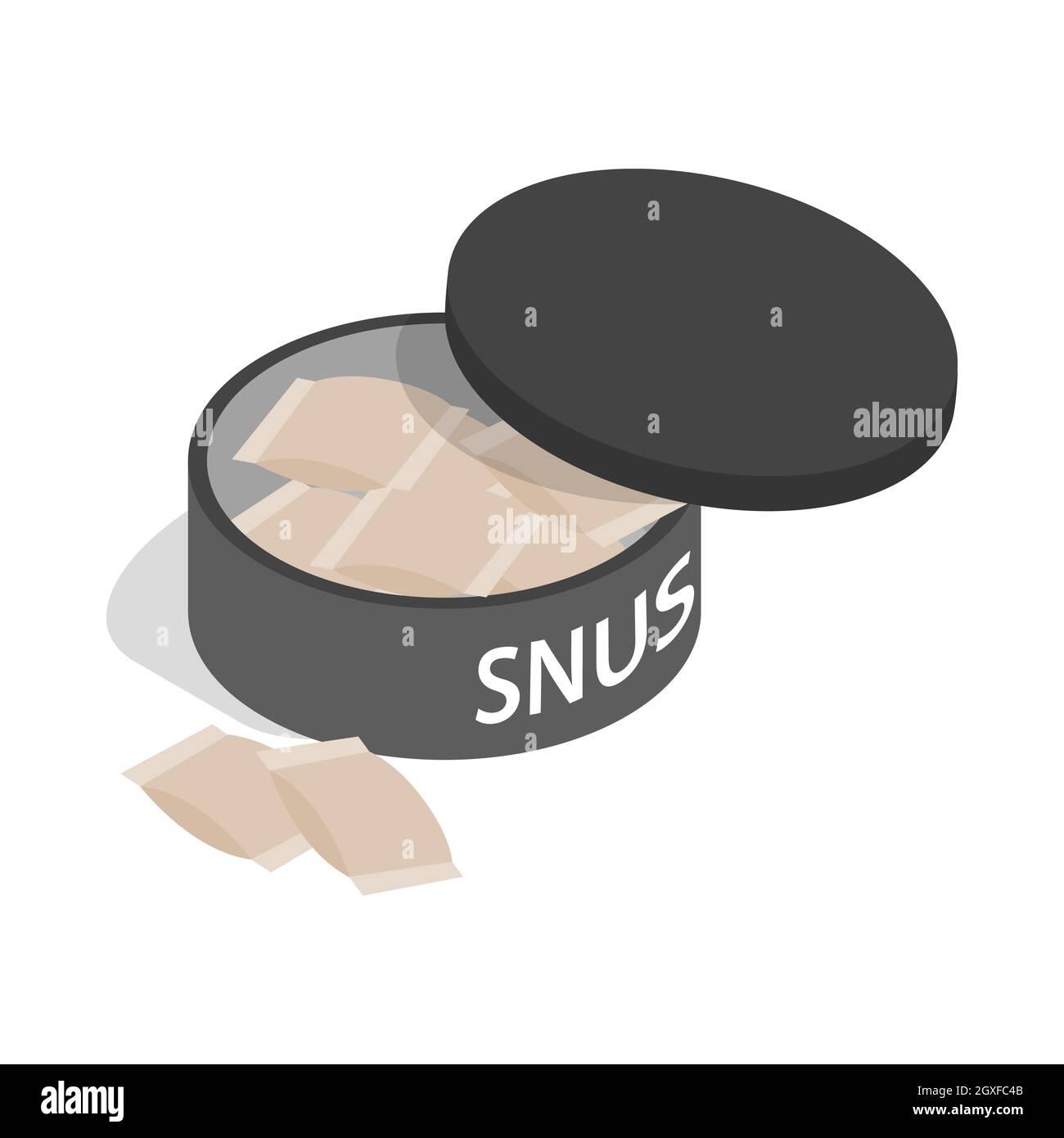 Swedish snus, chewing tobacco icon in isometric 3d style on a white ...