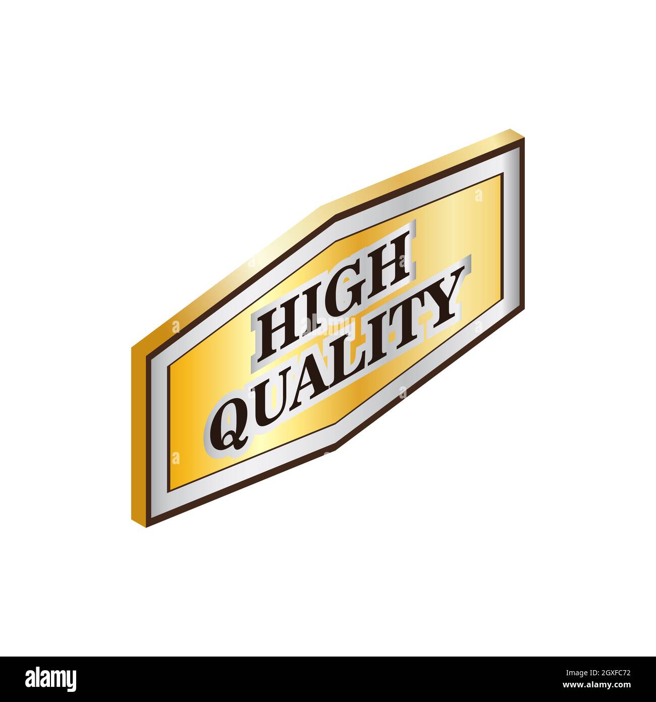Rectangular label high quality icon in isometric 3d style isolated on ...