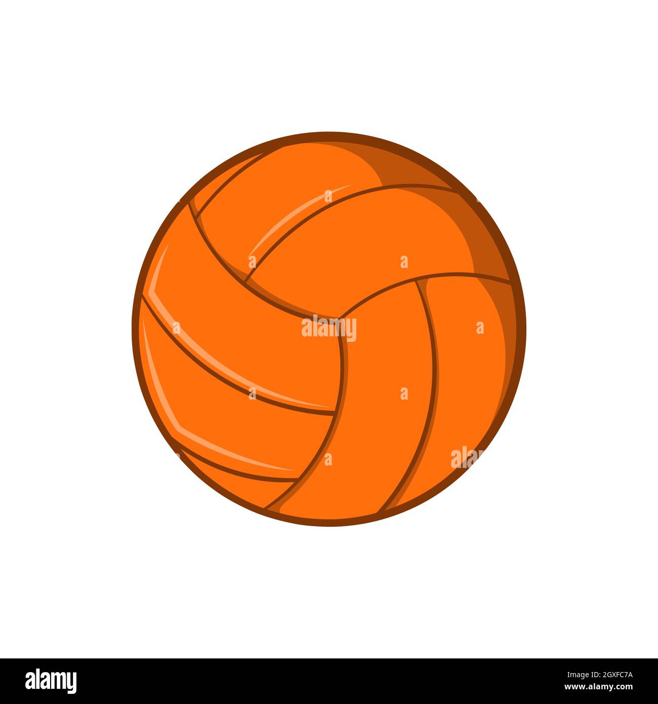 Volleyball icon in cartoon style isolated on white background. Sport ...