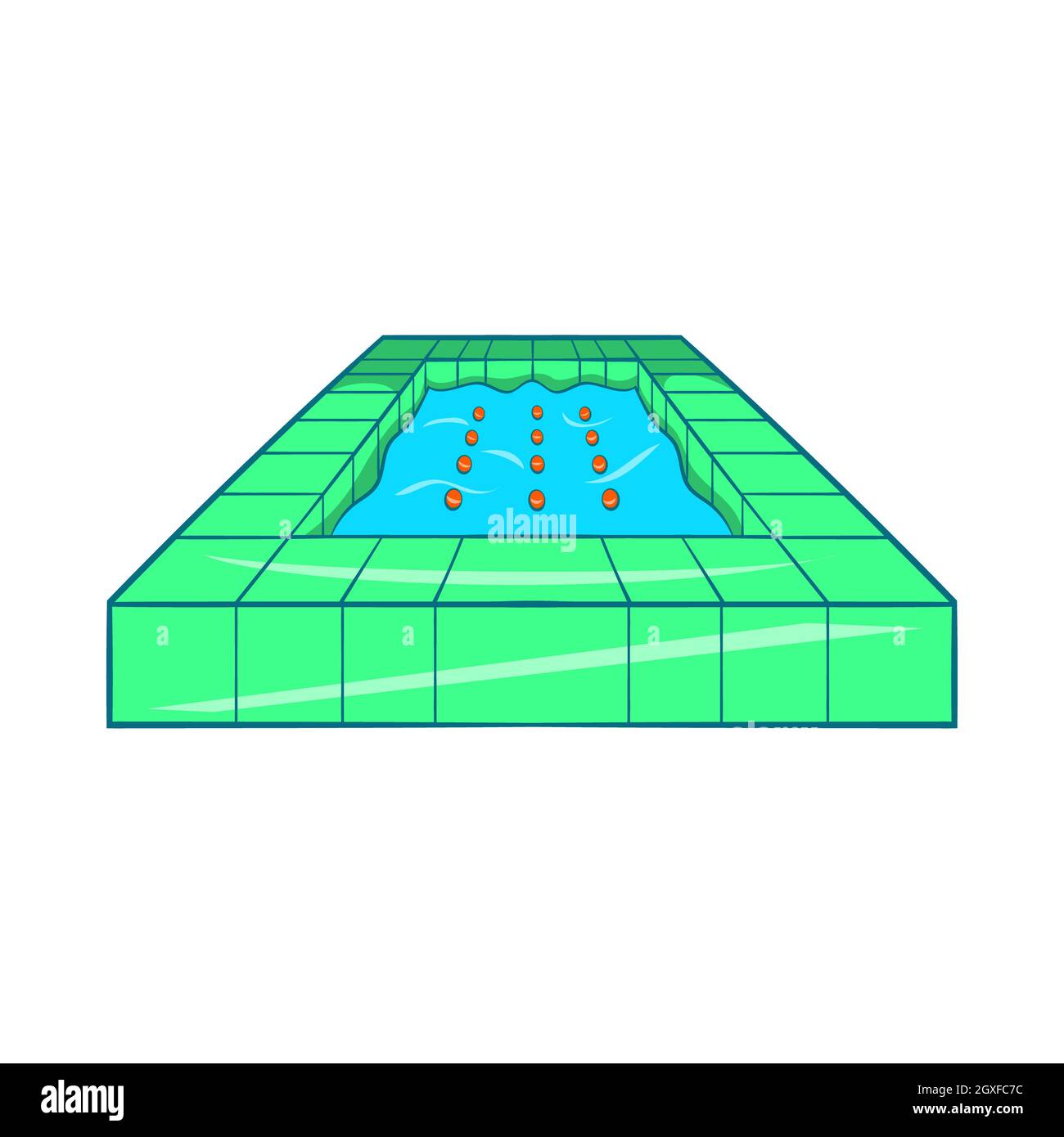 Pool icon in cartoon style isolated on white background. Swimming ...