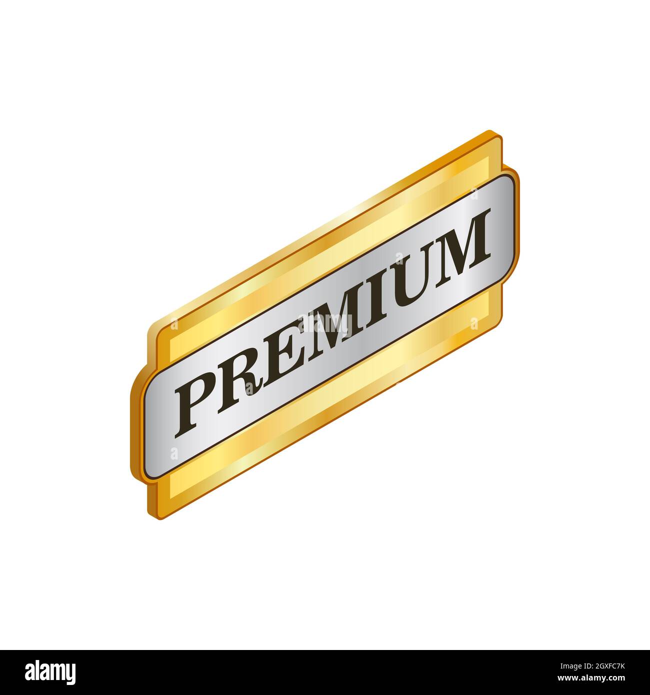 Rectangular label premium icon in isometric 3d style isolated on white ...